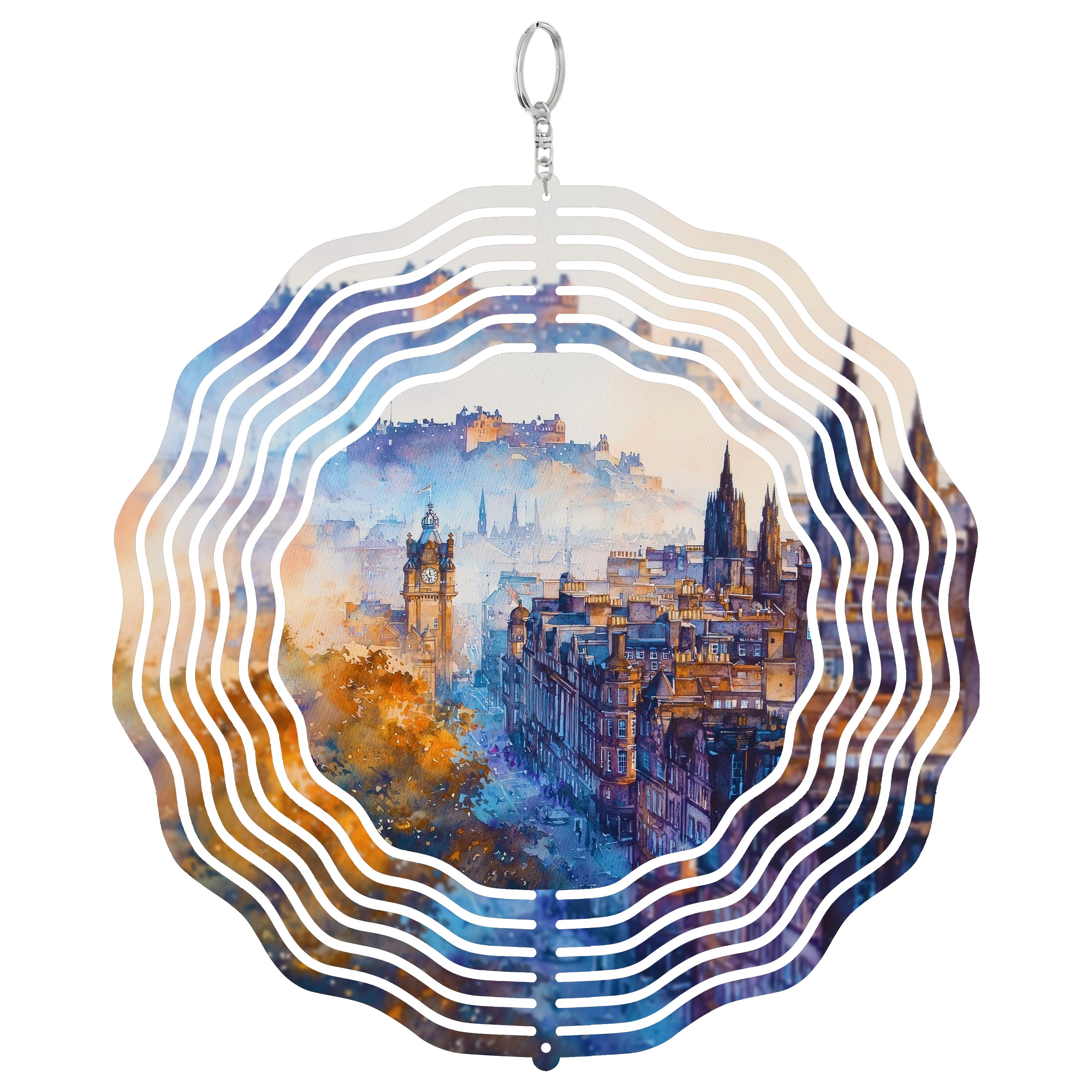 Edinburgh Castle Wind Spinner, Kinetic 3D Historic Outdoor Garden Art ...