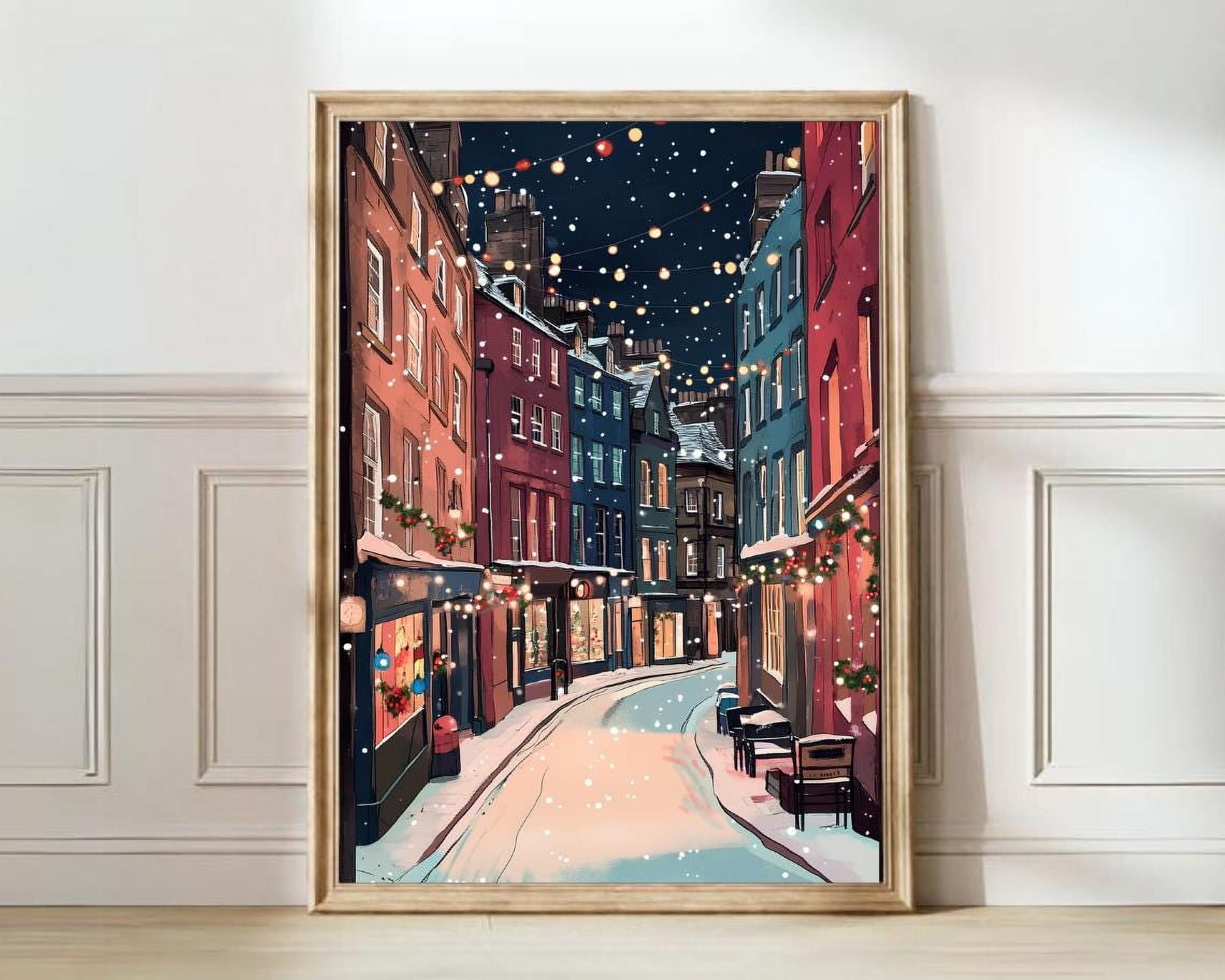 Edinburgh Illustration Winter Edinburgh Print Scotland Print Winter ...