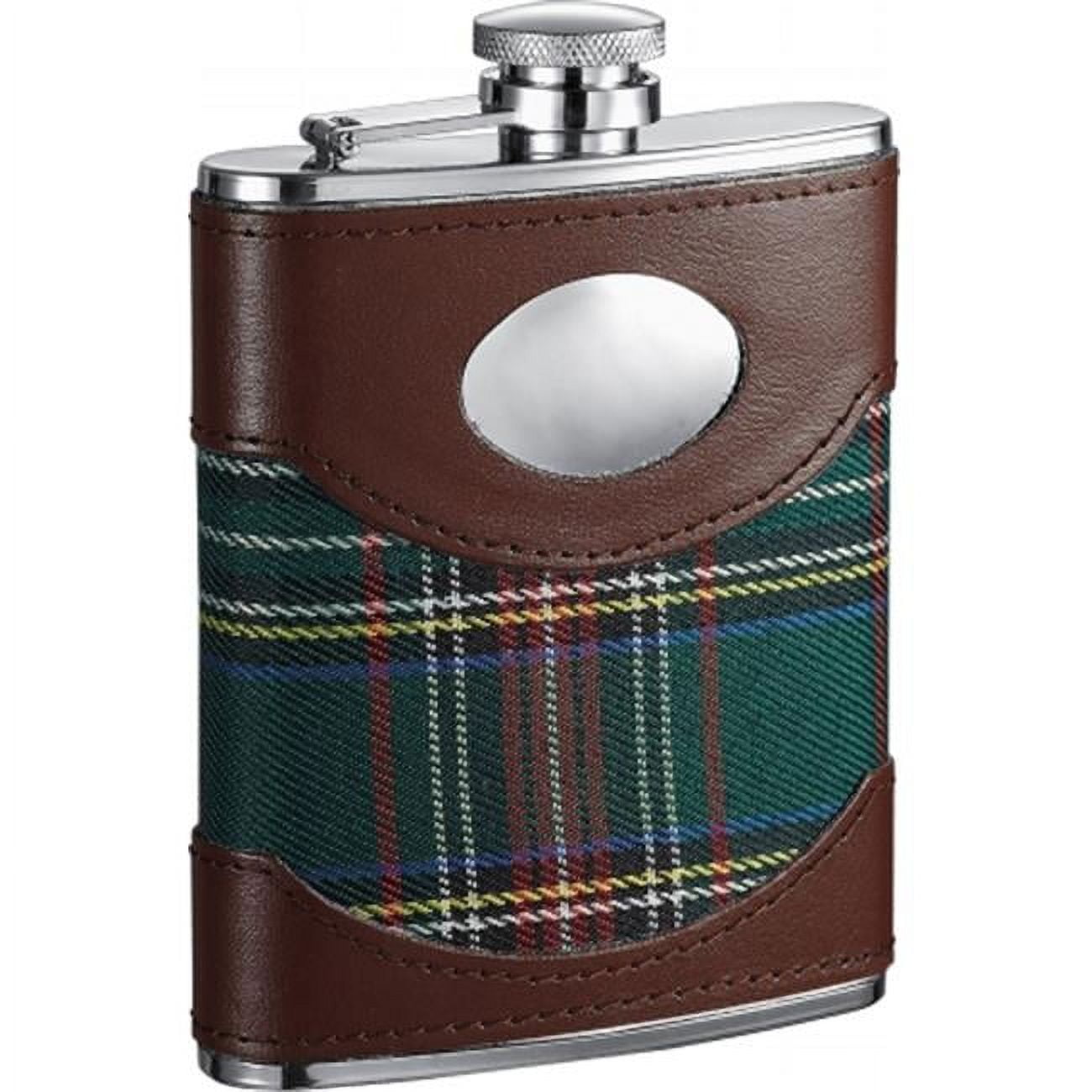 Edinburgh Plaid Cloth Wrapped Hip Flask - 6 oz - Walmart.com