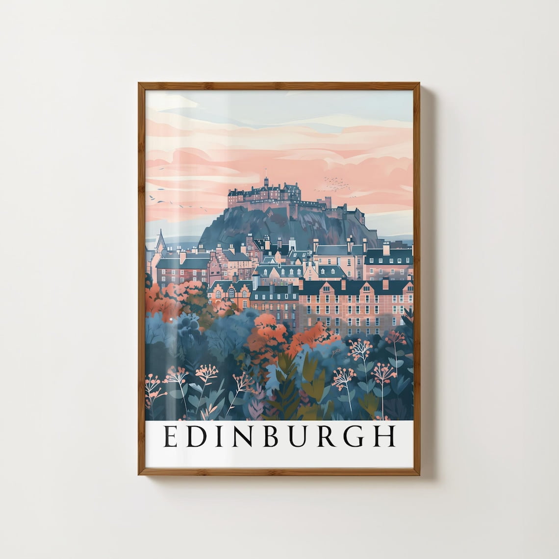 Edinburgh Print Edinburgh Castle Print Scottish Wall Art Scotland ...