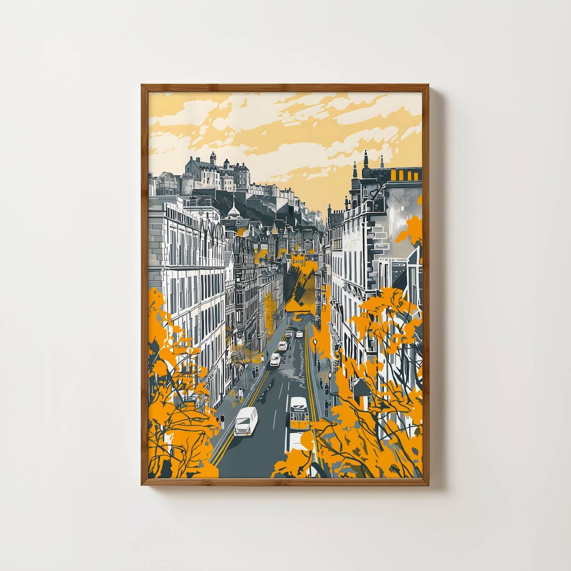 Edinburgh Print Scottish Wall Art Edinburgh Castle Print Scotland ...