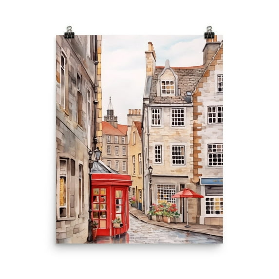 Edinburgh Scotland Print, Historic Street Wall Art, Scottish Travel ...