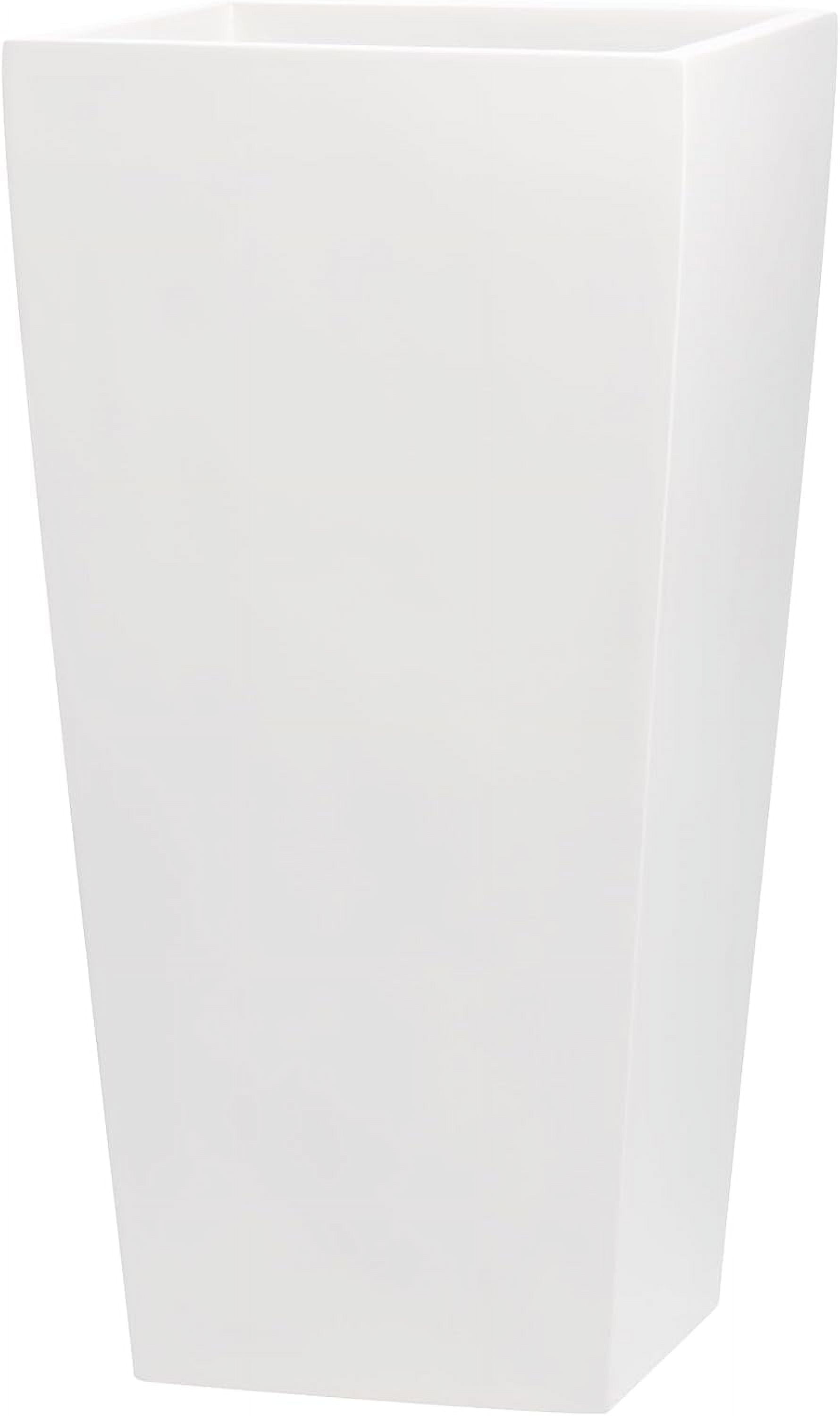 Edinburgh Tall Square Fiberglass Planter (L:15" x W:15" x H:30", Matte ...