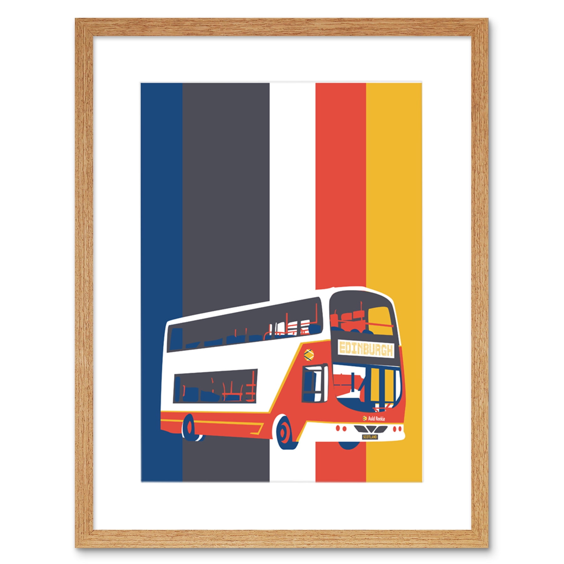 Edinburgh Transport Bus Framed Wall Art Print 9X7 - Walmart.com