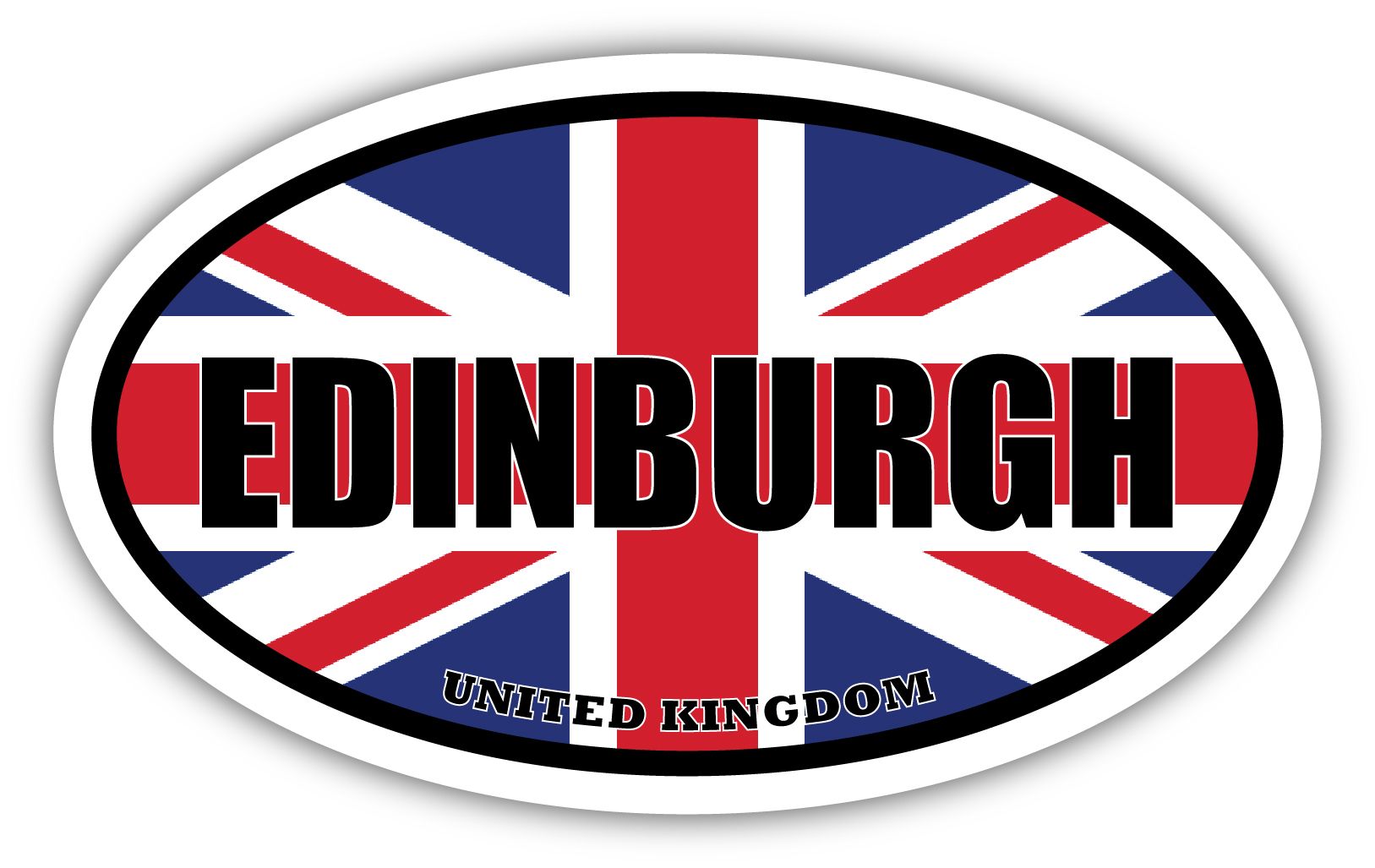 Edinburgh United Kingdom Flag Oval Decal Vinyl Bumper Sticker 3x5 ...