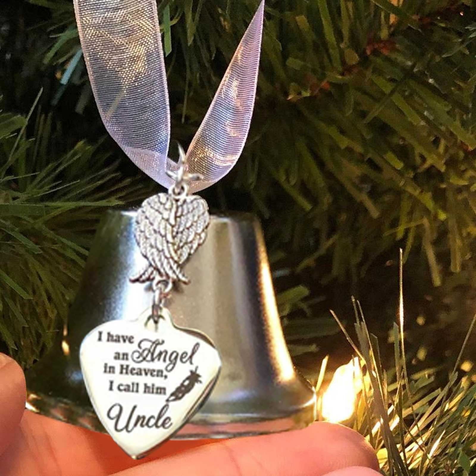 Ediodpoh 1PC Christmas Memorial Ornaments Angel Wing Bell Christmas ...