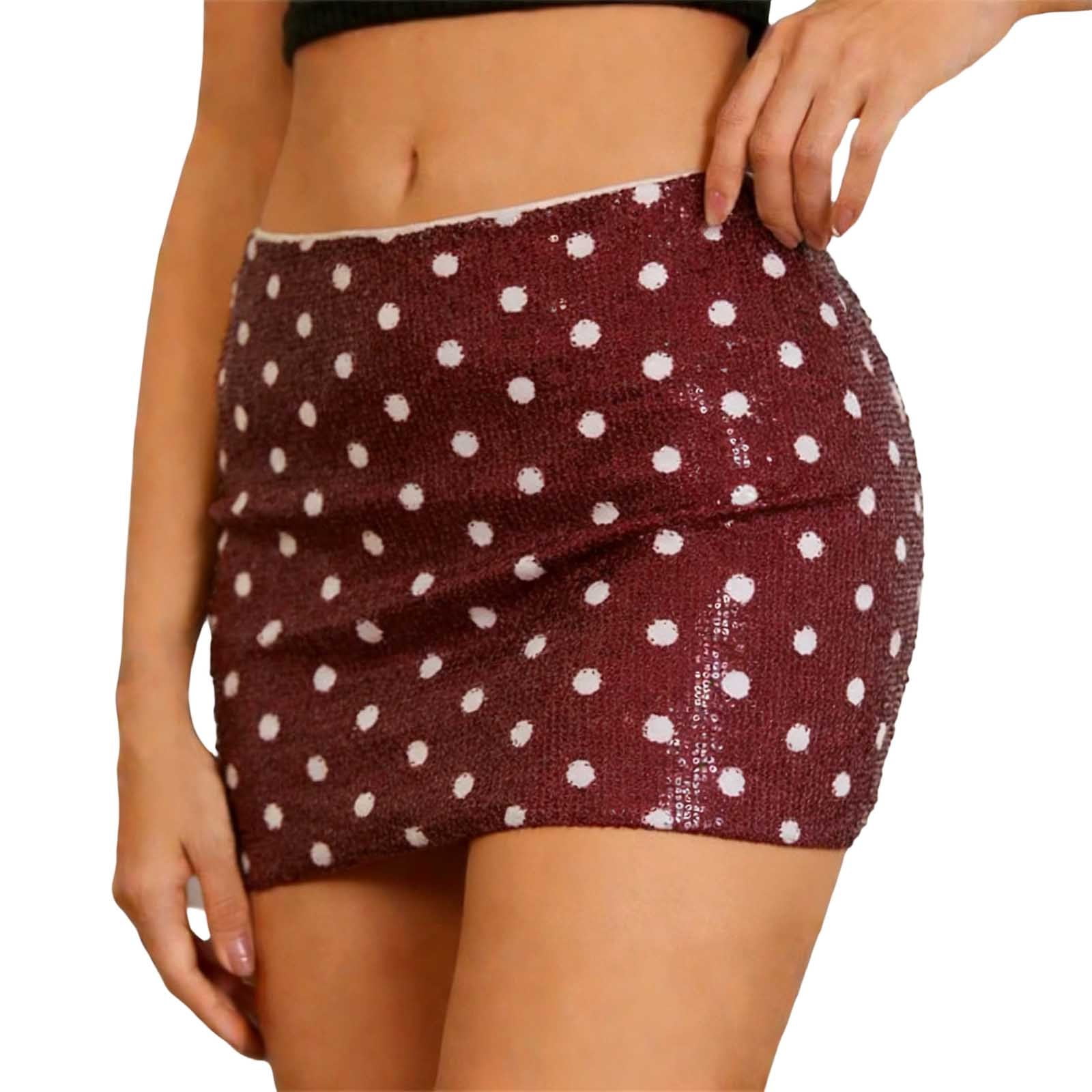 Ediodpoh Carnival Sequins Skirt Animal Print Slit Detail Sparkly Party ...