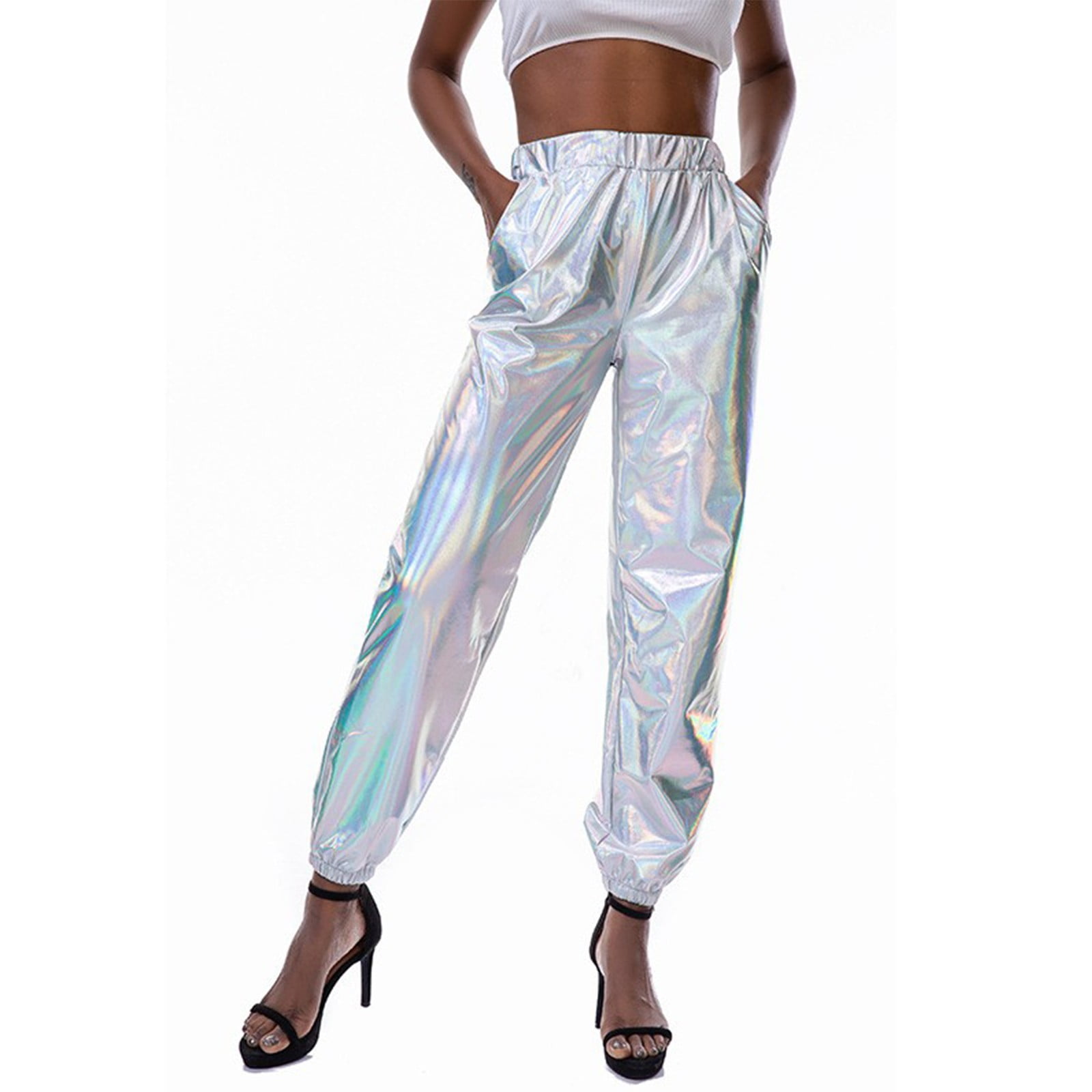 Ediodpoh Carnival Women Sparkly Fancy Hop Pants Casual Street for Women ...