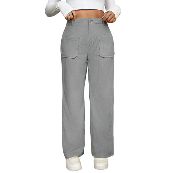 Ediodpoh Casual Loose Straight Leg Comfortable Everyday Wear Solid ...