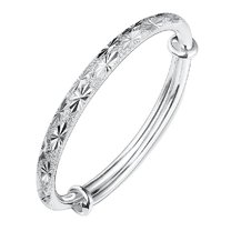 Willstar 925 Silver Plated Adjustable Bangle, High Quality Ladies ...