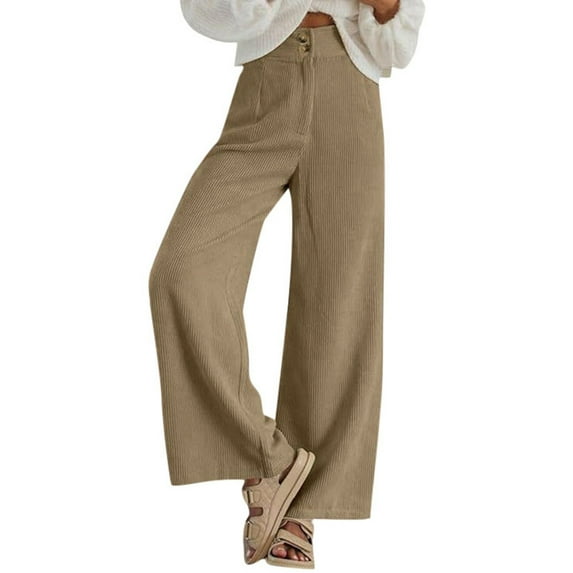 Ediodpoh Corduroy Pants Women Autumn Classic Wide Leg Trousers Two ...
