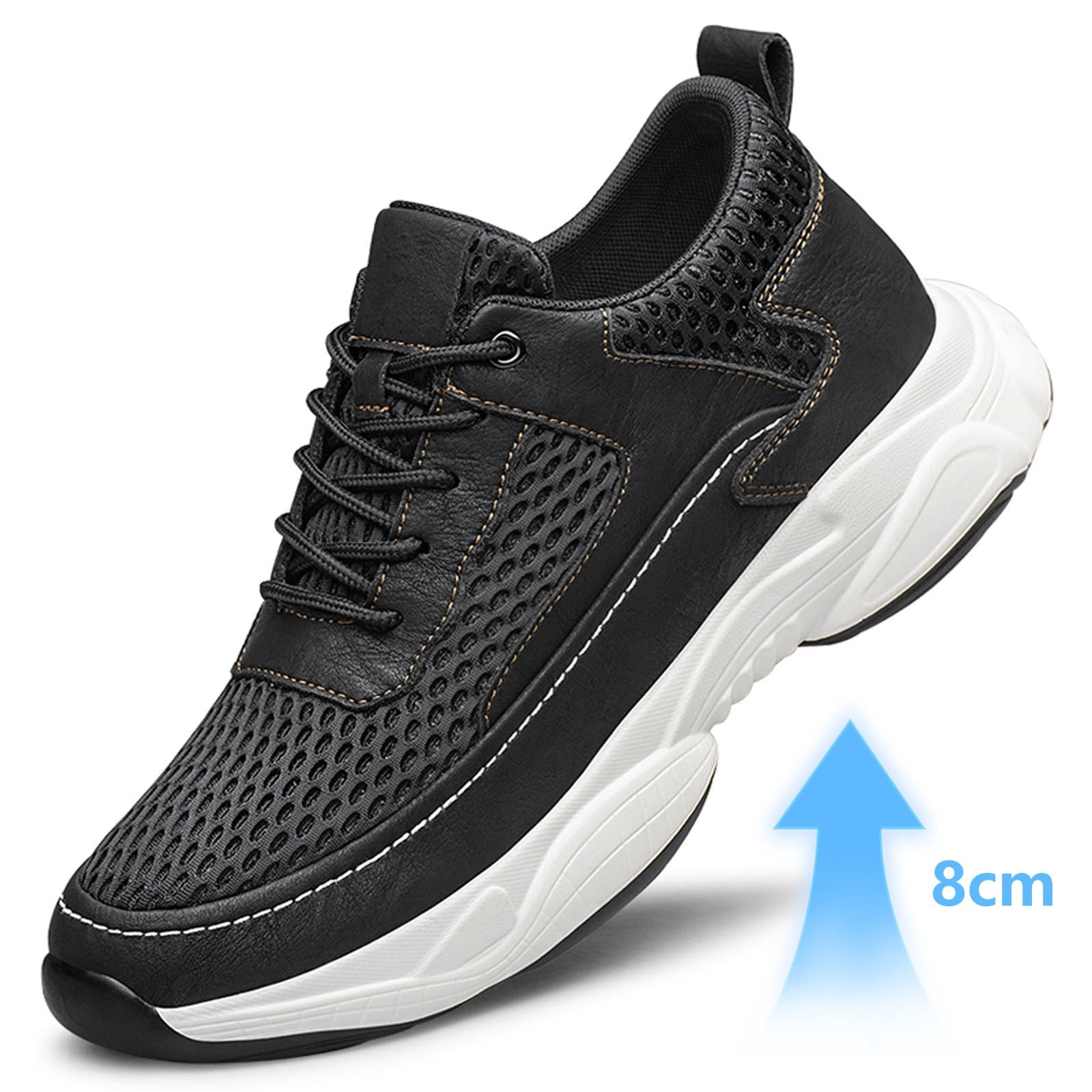 Ediodpoh Elevated Height Fashion Sneakers Breathable Mesh Running Shoes ...