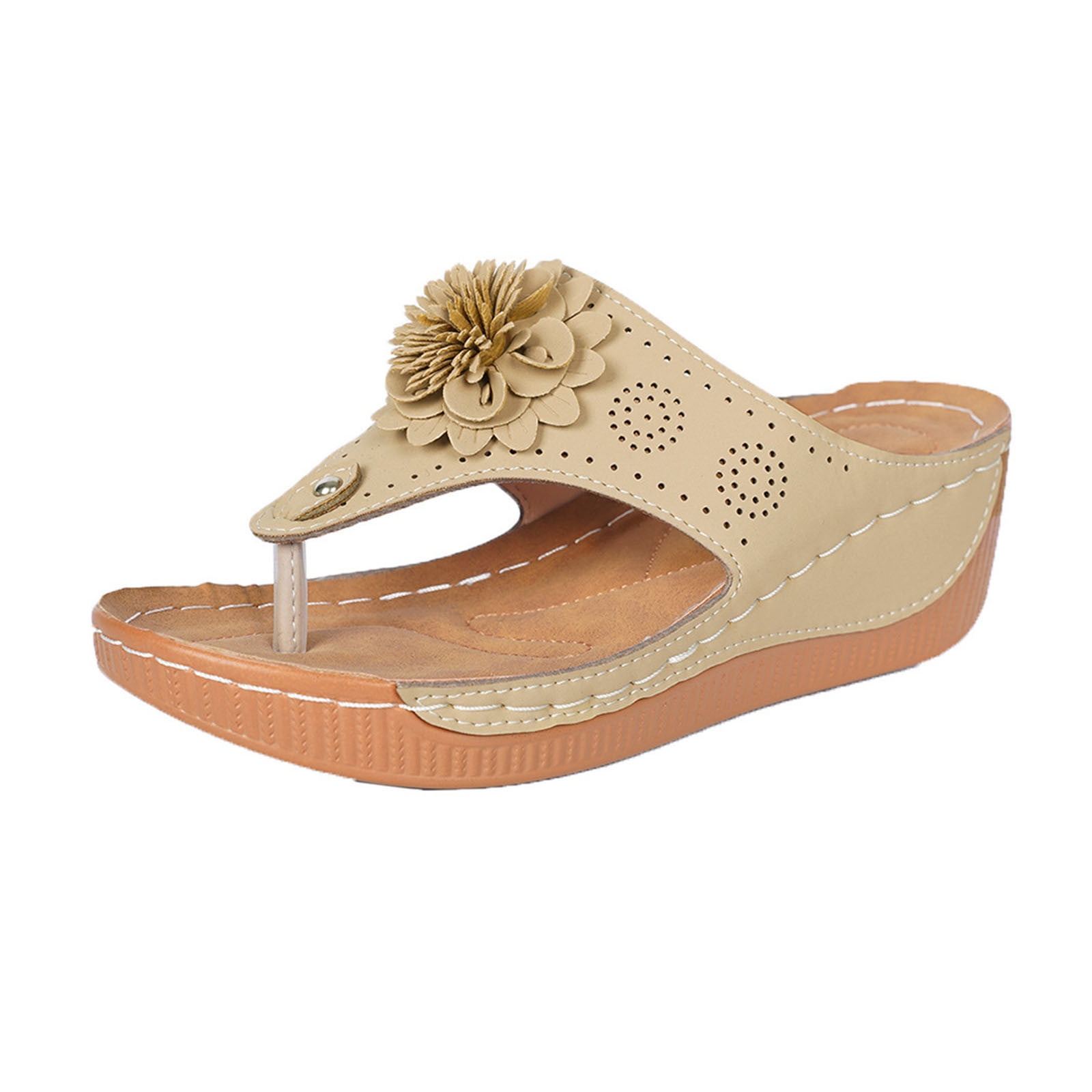 Ediodpoh Ergonomic Design Wedge Toe Post Sandals Mitigate Foot Fatigue ...