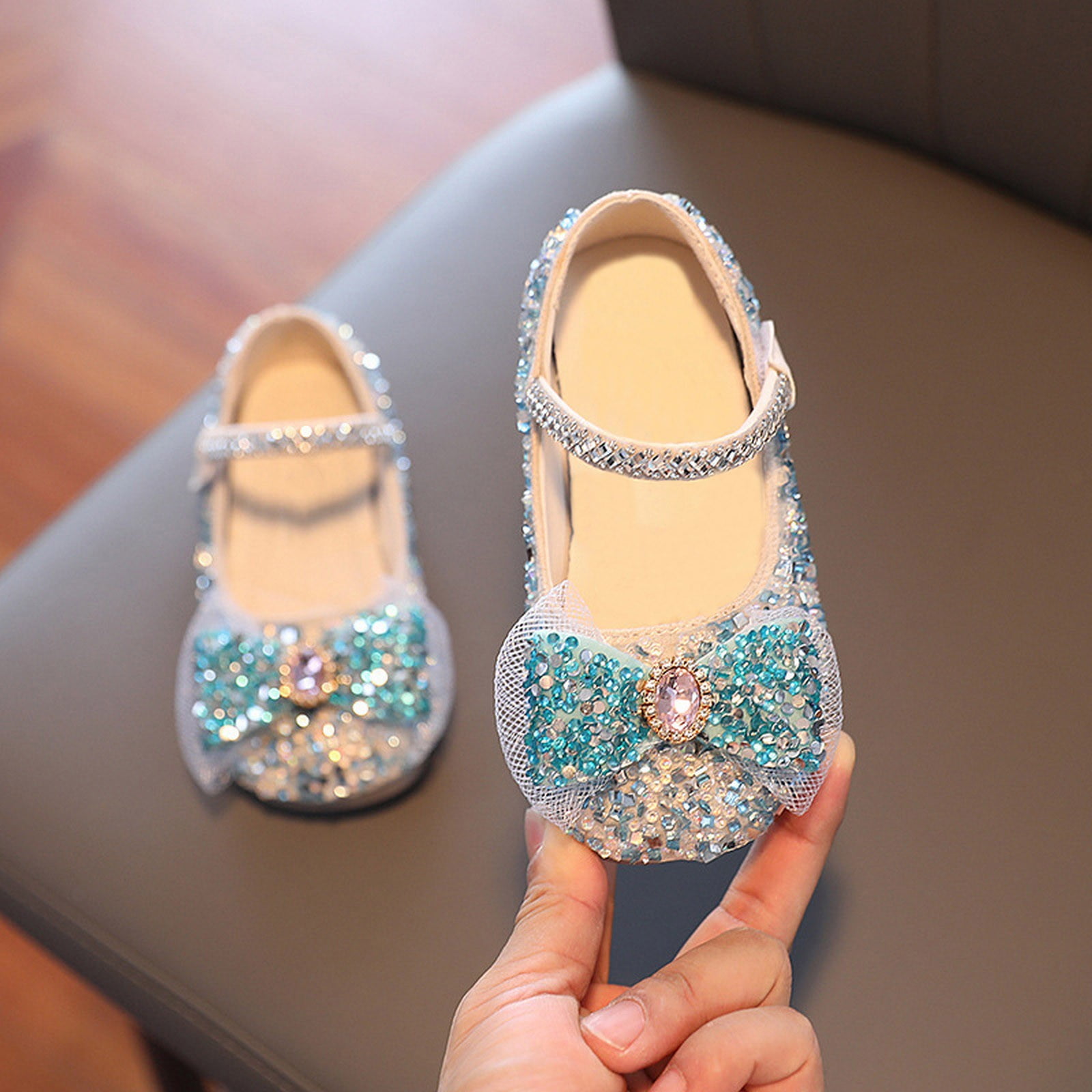 Ediodpoh Girls Dress Shoes Cute Bow Mary Jane Shoes Ballerina with ...