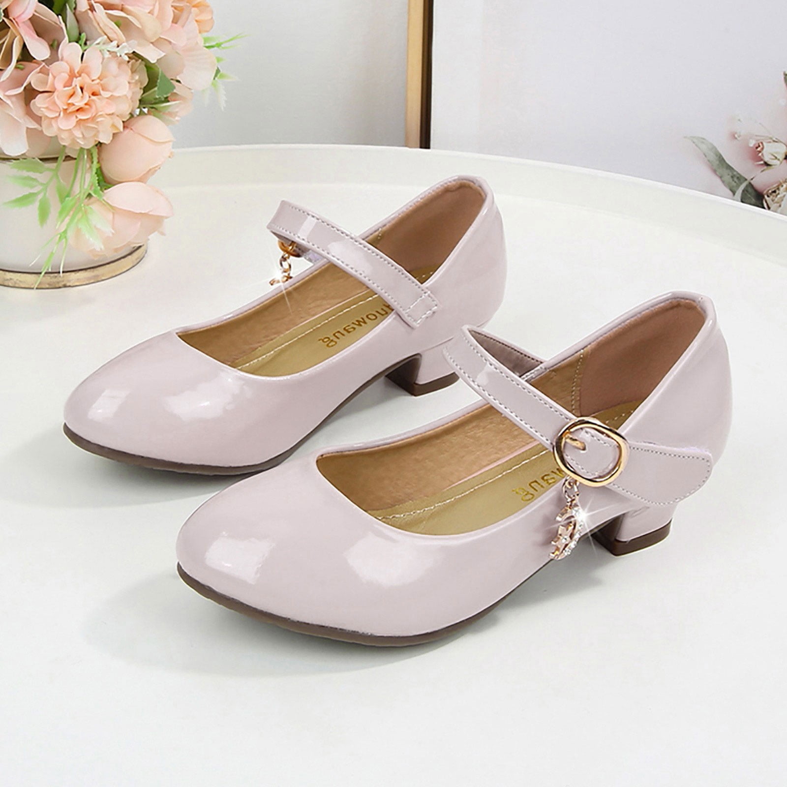 Ediodpoh Girls High Heeled Shoes Princess Shoes Primary School Students ...
