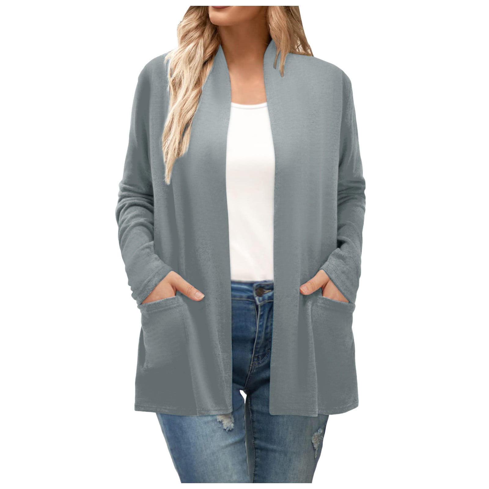 Ediodpoh Long Cardigan for Women Fall Open Front Cardigan with Pockets ...