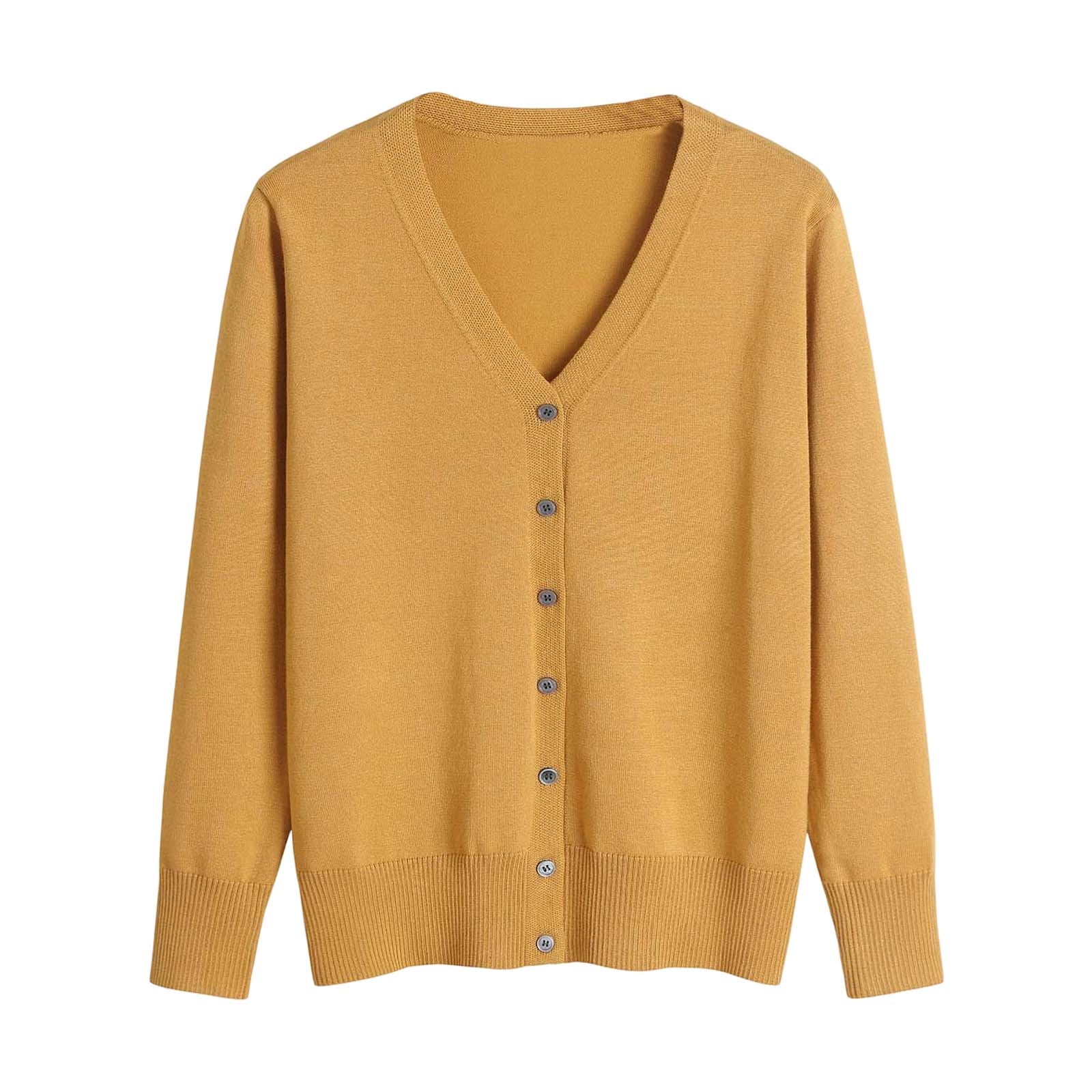 Ediodpoh Long Sleeved Knit Cardigans for Women Solid Color and Elegant ...