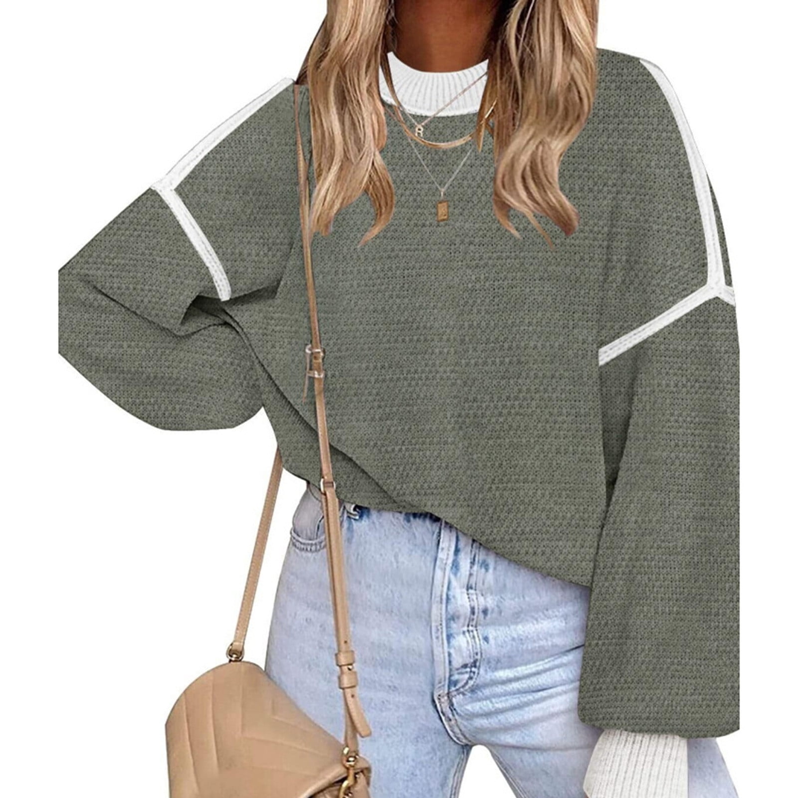 Ediodpoh Relaxed Fit Cozy Pullover Sweater for Casual Comfort and ...