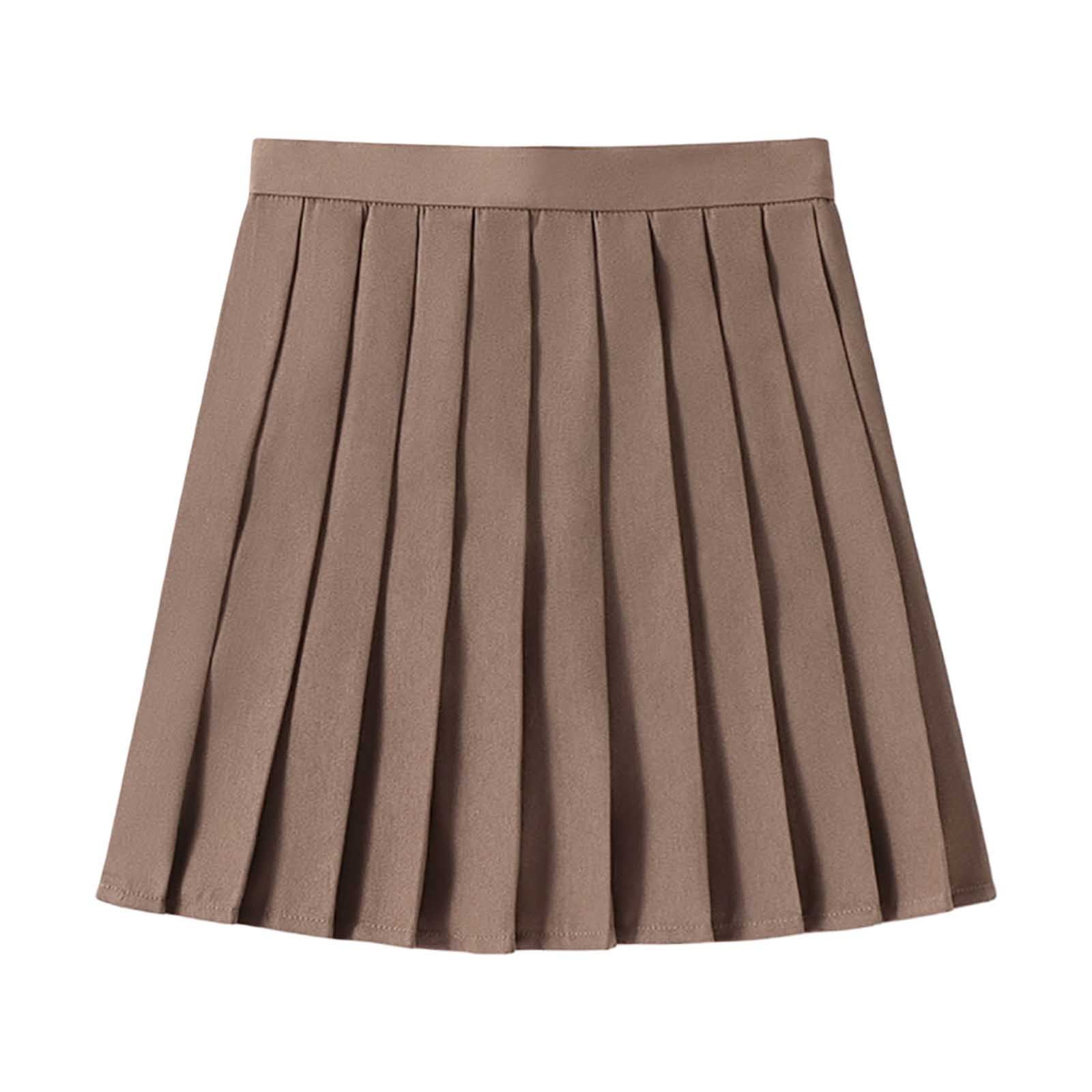 Ediodpoh Skirts for Women Casual Pleated A Line Mini Skirt with Color ...