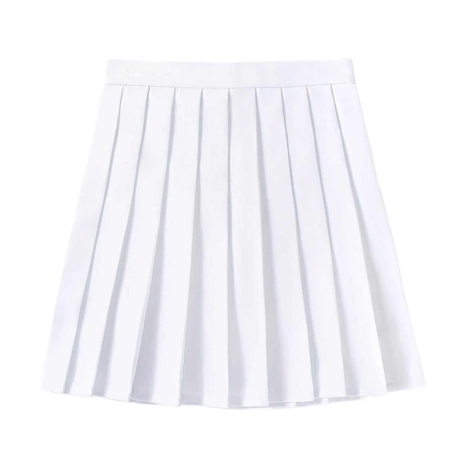 Ediodpoh Skirts for Women Casual Pleated A Line Mini Skirt with Color ...