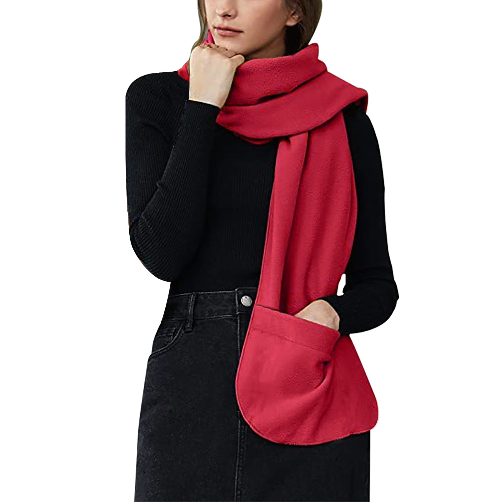 Riforla Soft Cozy Wrap Shawl with Large Front Pockets Warm Blanket ...