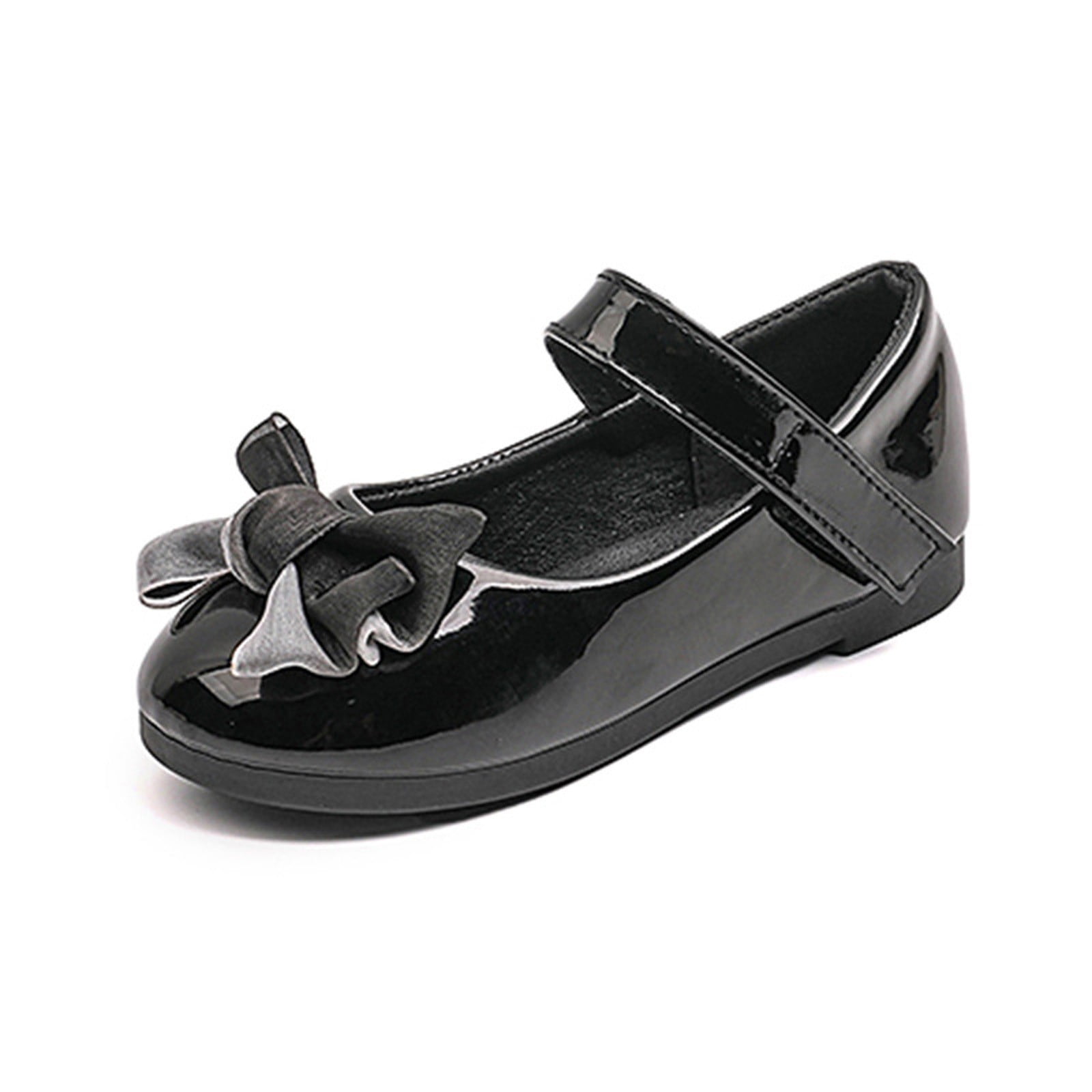 Ediodpoh Spring and Autumn Girls Shoes Black Bow Performance Shoes ...
