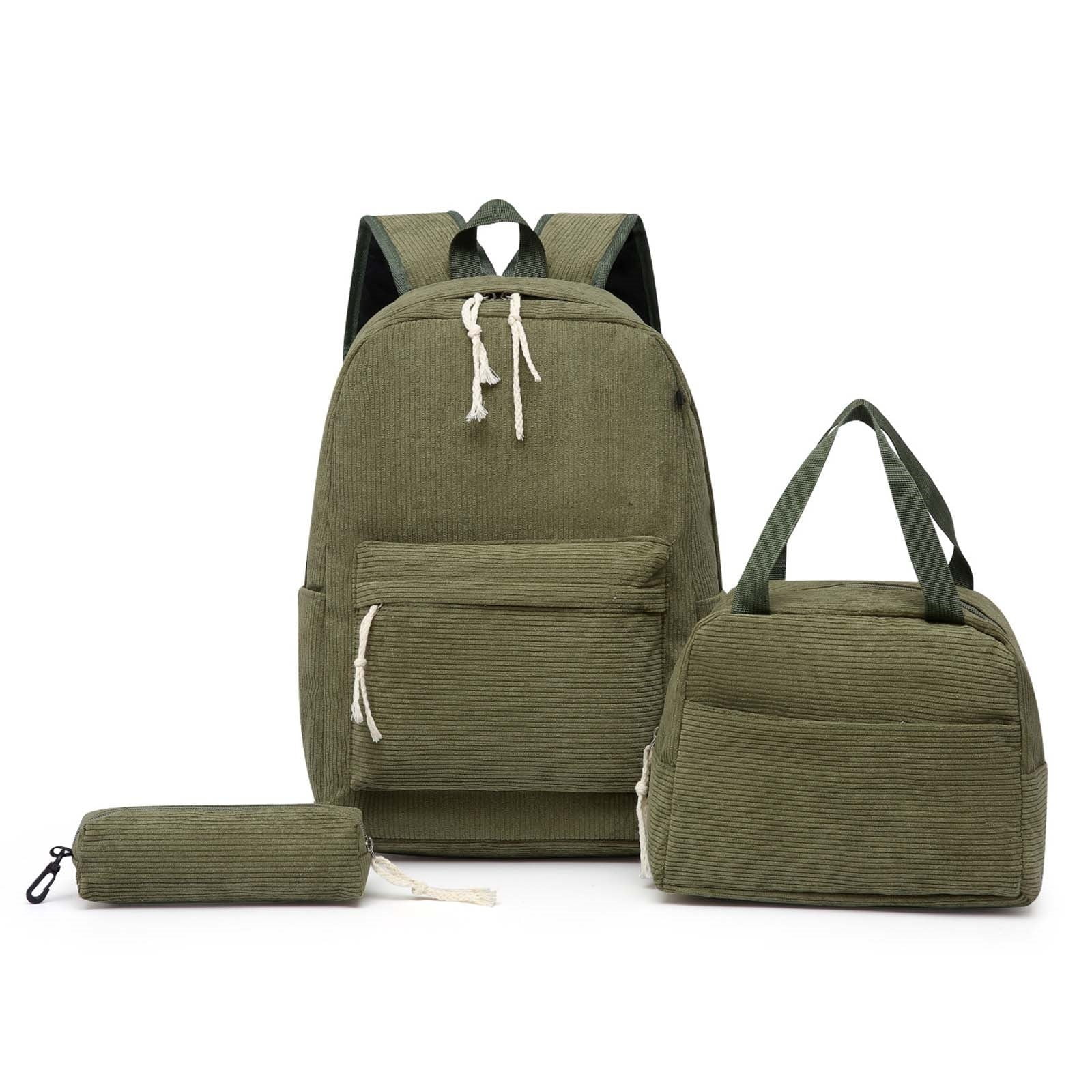 Ediodpoh Stylish And Functional School Bag For Students Corduroy Fabric ...