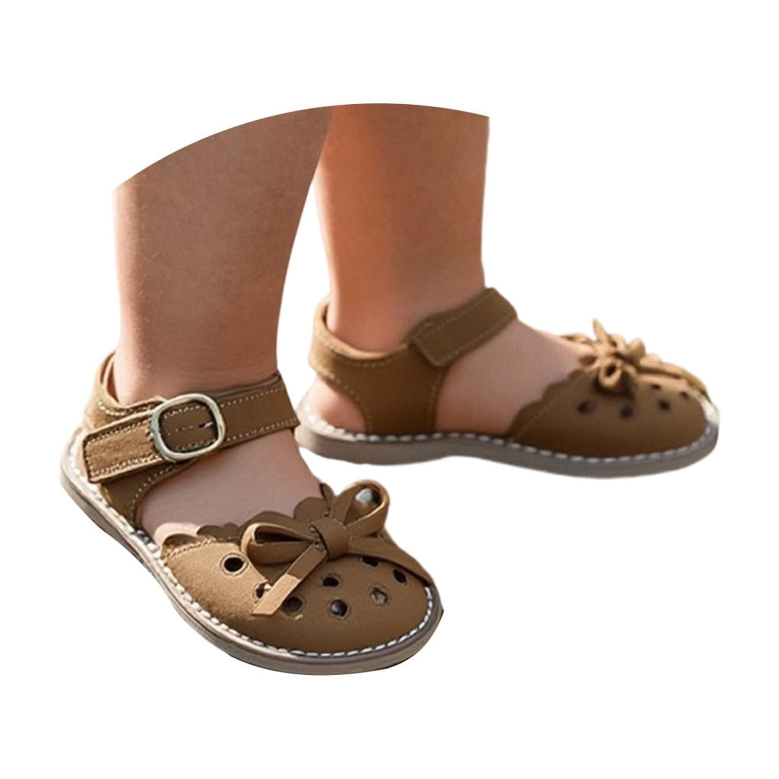 Ediodpoh Summer Girls' Small Children's Soft Soled Bow Shaped Open Toe Headband Sandals for ...