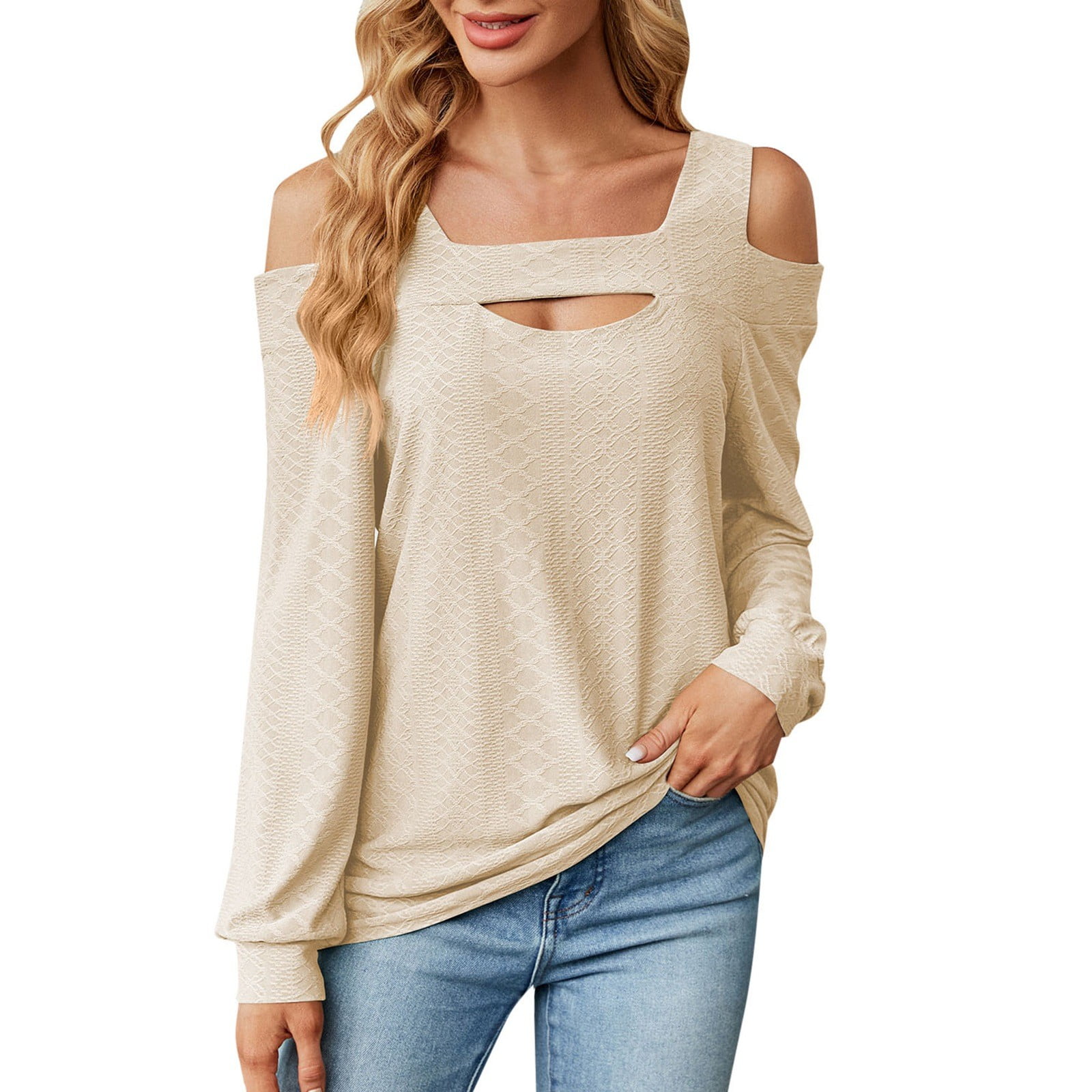 Ediodpoh Women's Basic U Neck T Shirt Soft Comfortable Casual Tee for ...