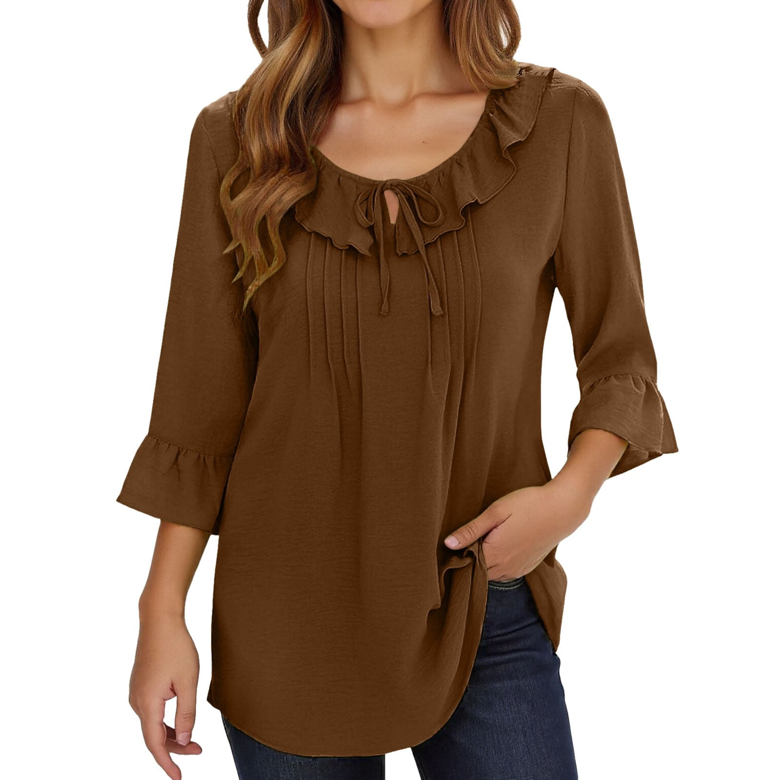 Ediodpoh Women's Casual T Shirt Summer Basic Top with Collar and ...