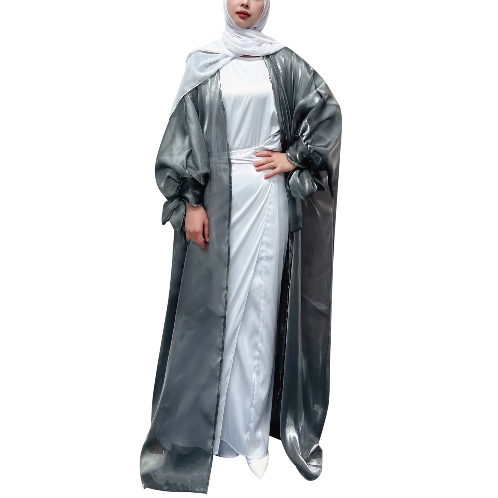 Ediodpoh Women's Dress Puff Sleeve Cardigan Robe Elegant and Long ...