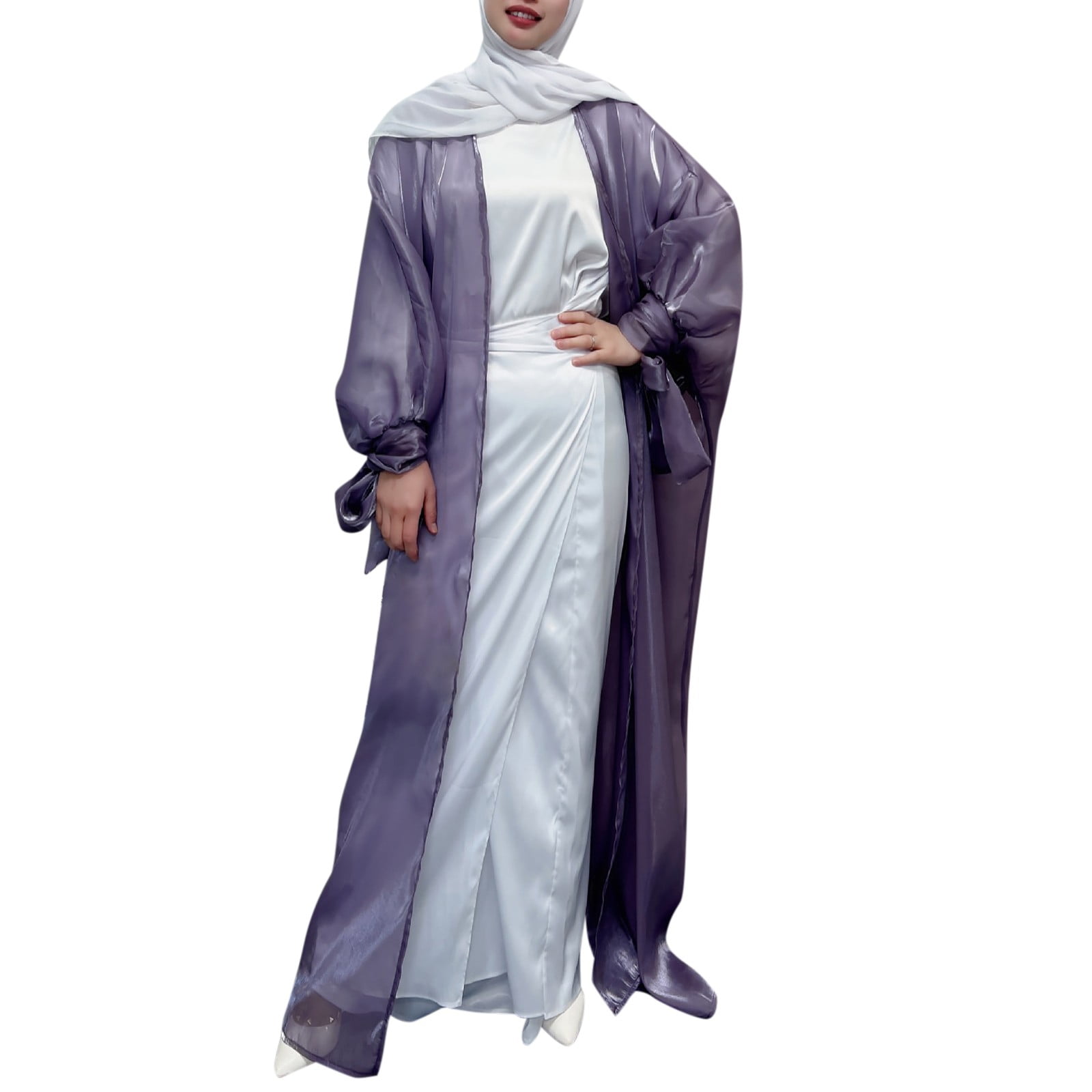 Ediodpoh Women's Dress Puff Sleeve Cardigan Robe Elegant and Long ...
