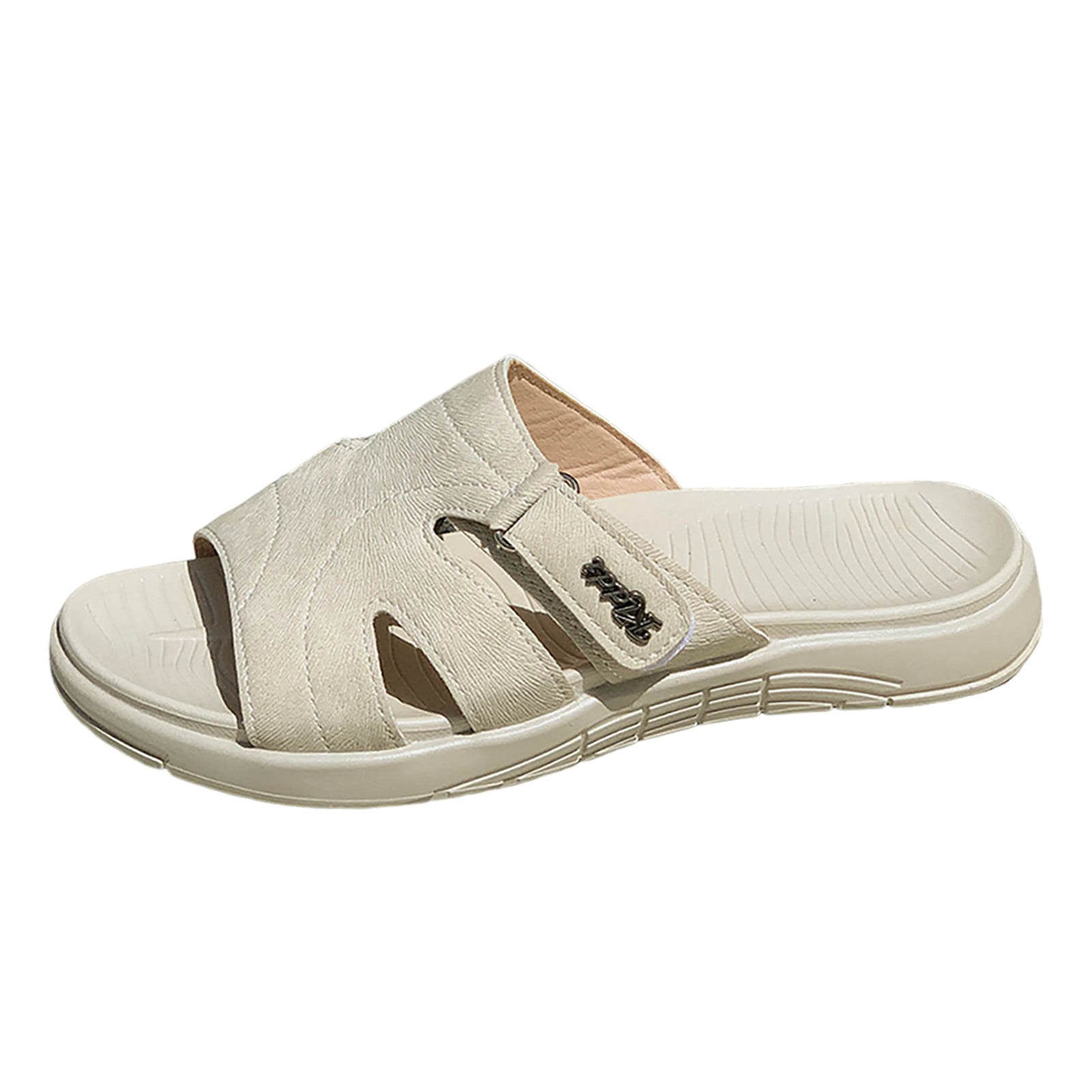 Ediodpoh Women's Slipper Open Toe Flat Footwear for Casual Outdoor and ...