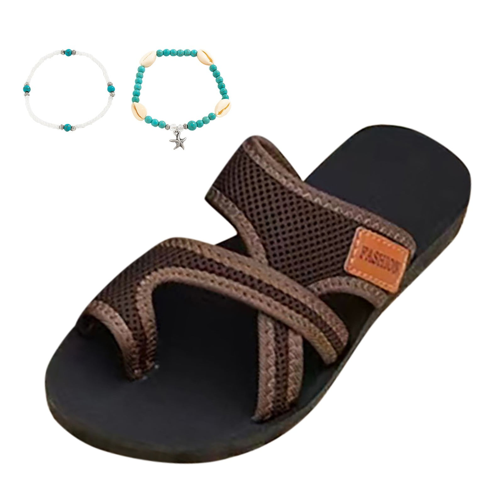 Ediodpoh Women's Summer Fashion Cloth Flip Flops Outdoor Casual ...