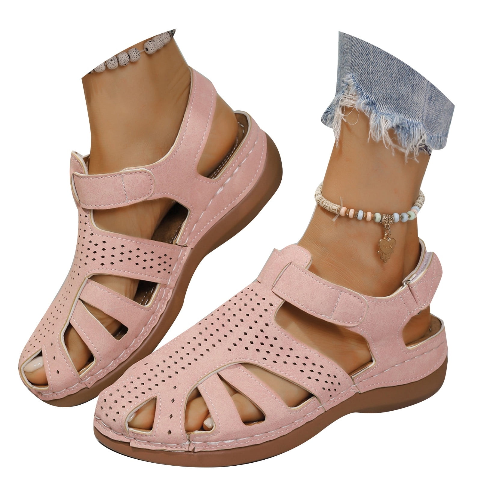 Ediodpoh Womens Closed Toe Sandals Orthopedic Sandals with Arch Support ...