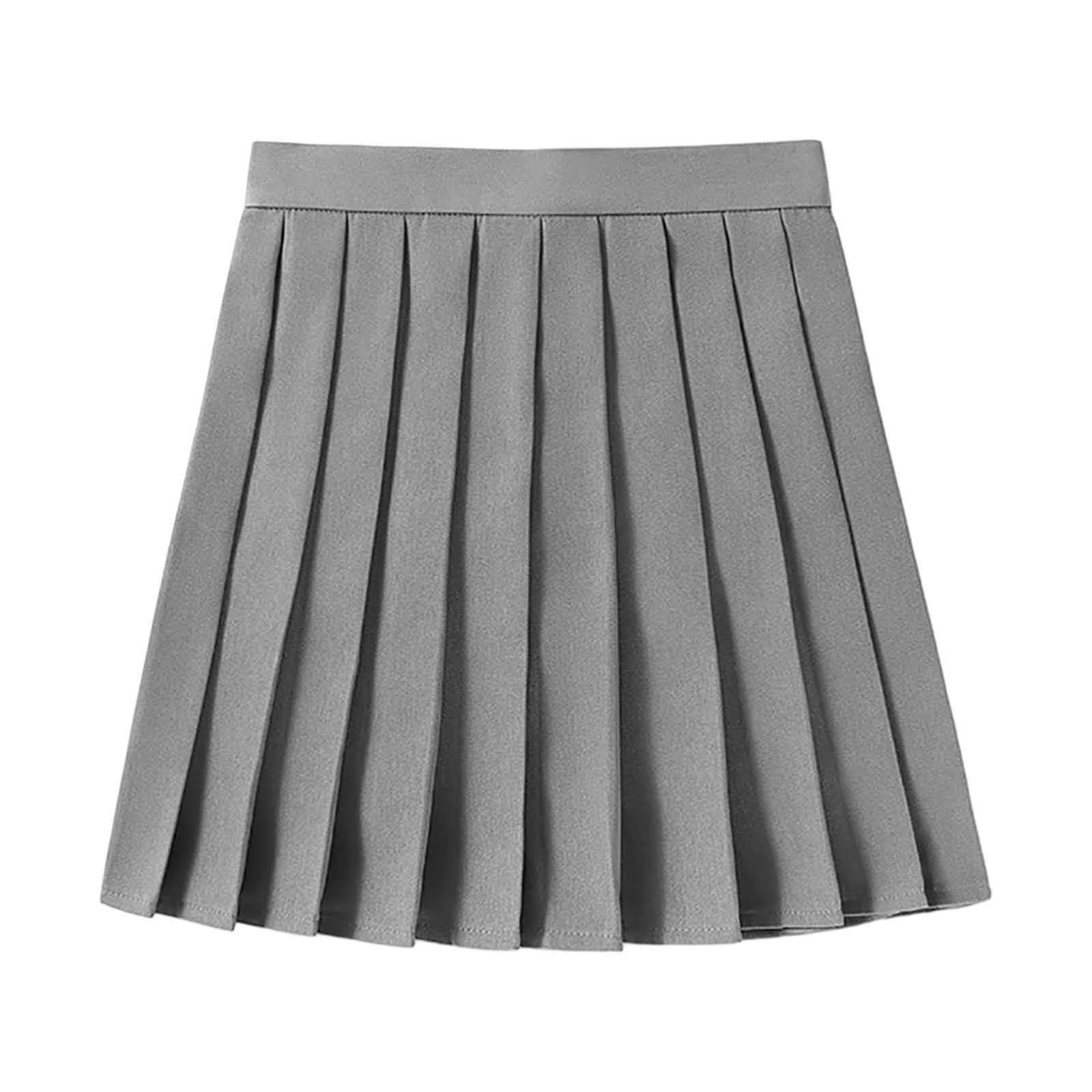 Ediodpoh Womens Skirts Casual Pleated A Line Mini Skirt with Contrast ...