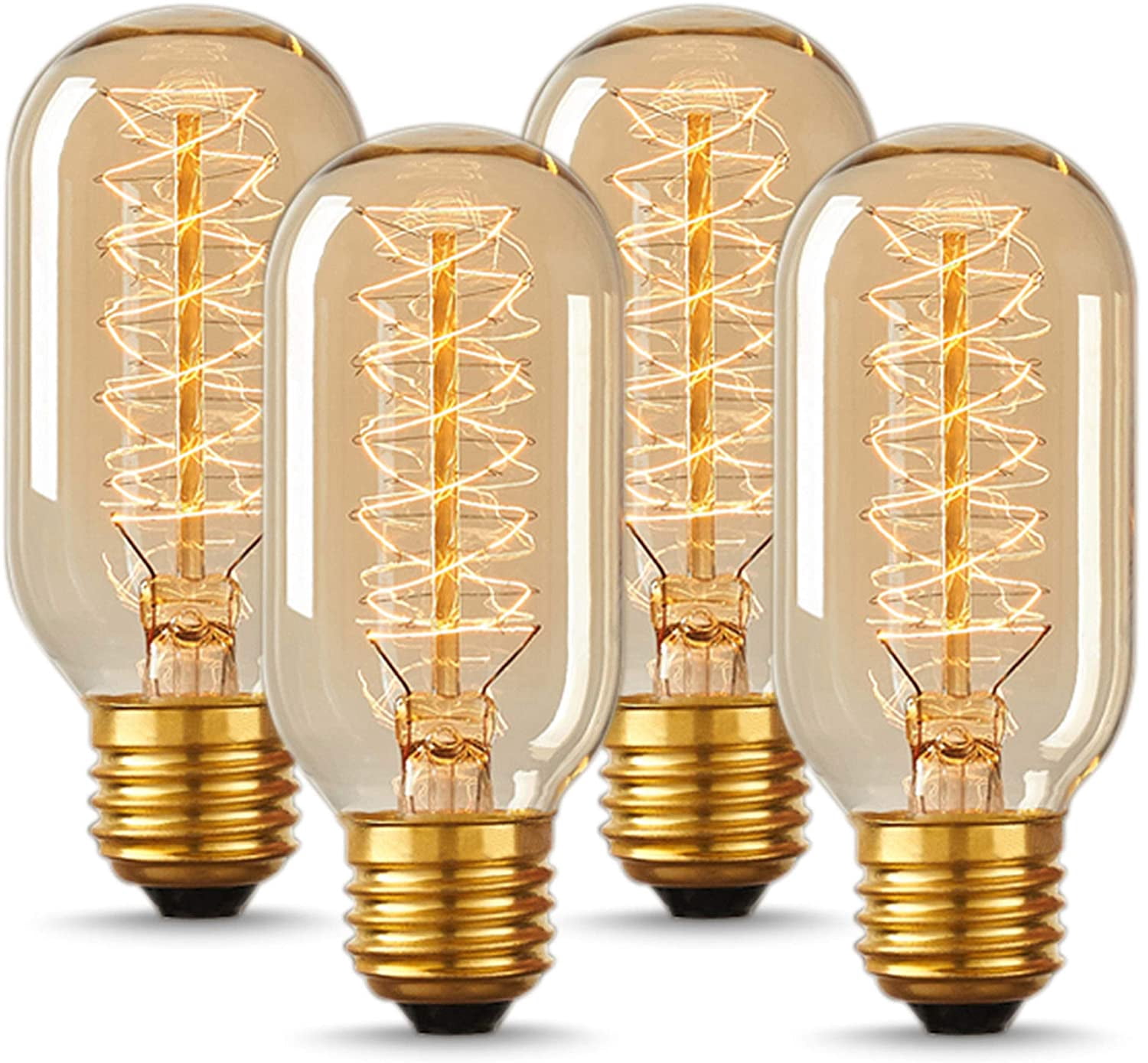 Edison Bulbs, Vintage Edison Light Bulbs 40 Watt, T45, 110-130 Volts ...