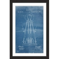 "Tesla Arc Lamp 1891 Old Paper" Framed Painting Print - Walmart.com