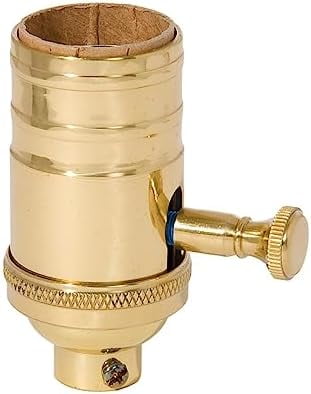 Edison Size Full Dimmer Socket in Polished and Lacquered, 1/4IP Bottom ...