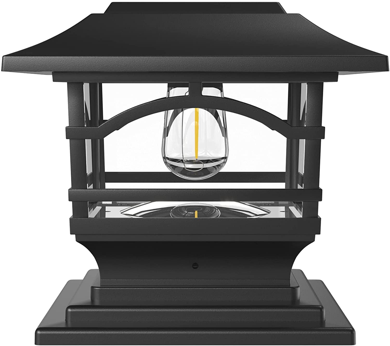 Edison Solar Outdoor Post Cap Lights - 4x4 5x5 6x6 - Bright LED Light ...