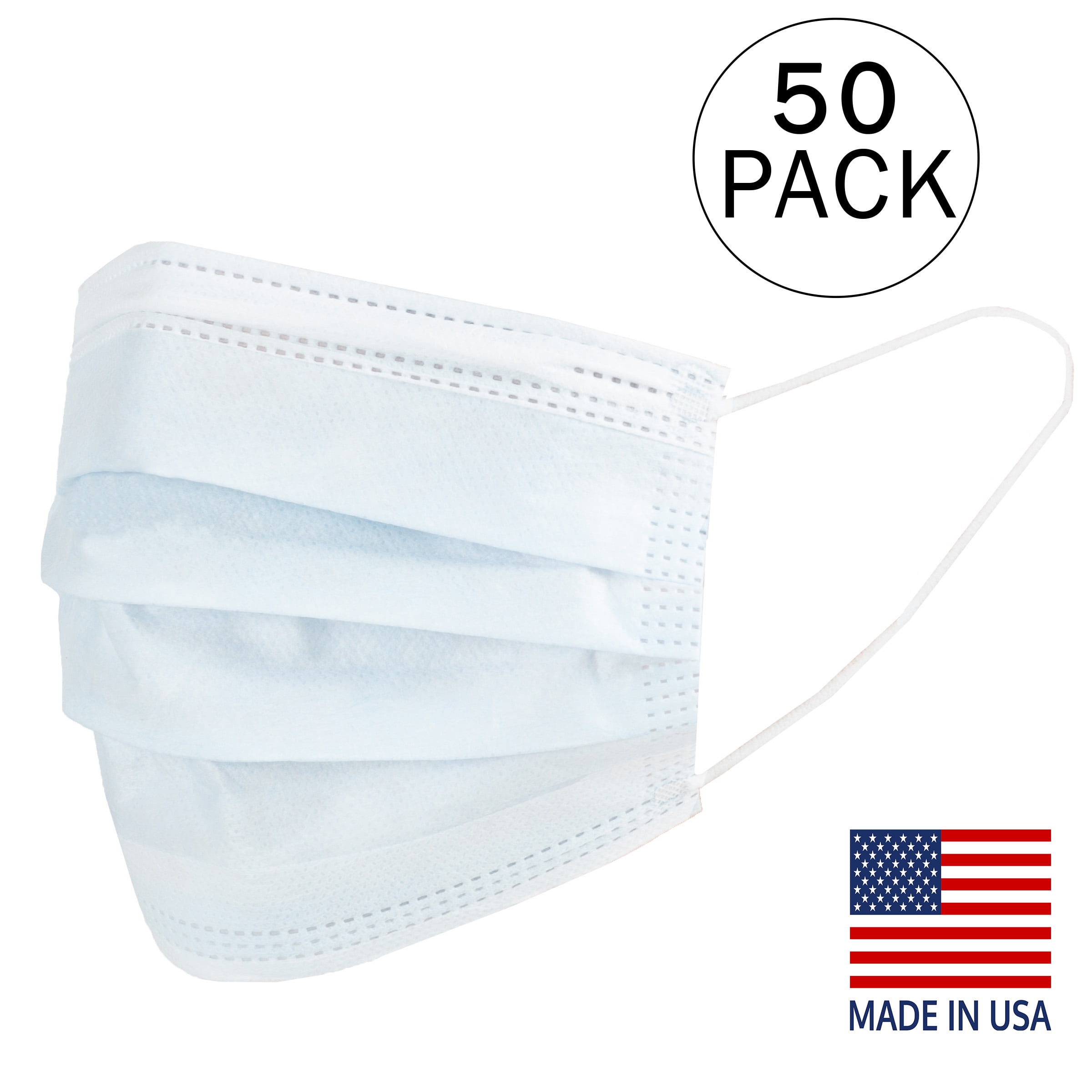 Edison Supply 3-Ply Non-Medical Disposable Face Masks, 50 Count ...