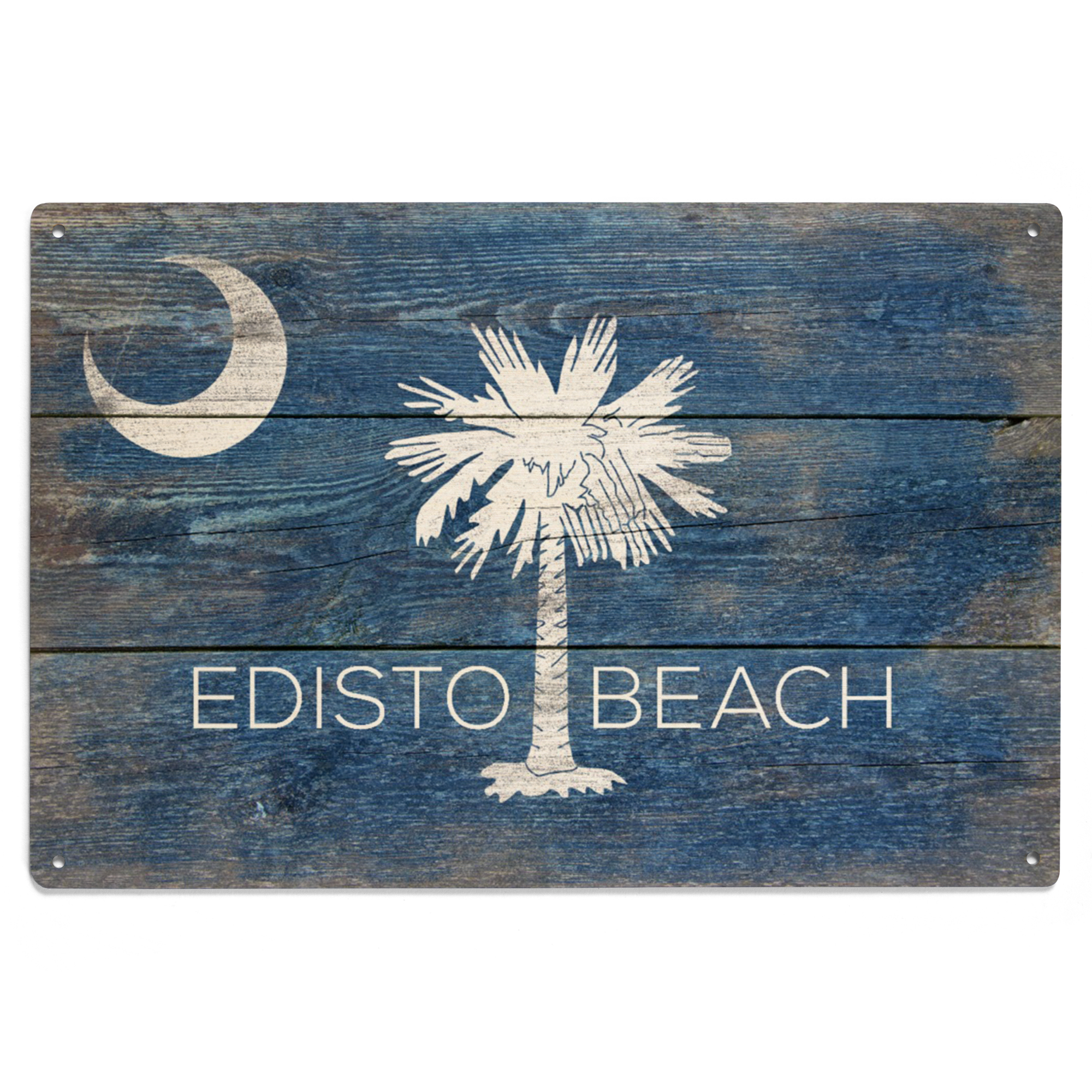 Edisto Beach, South Carolina, Rustic South Carolina State Flag Birch ...