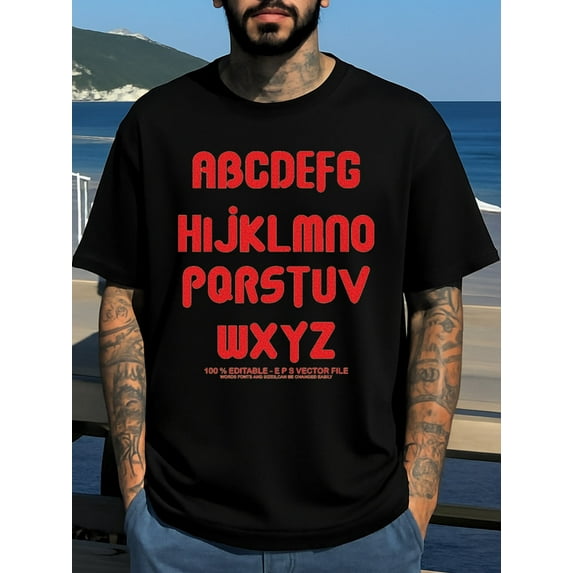 Editable ABC T-Shirt men Exercise 180G 100% Cotton black basketball ...