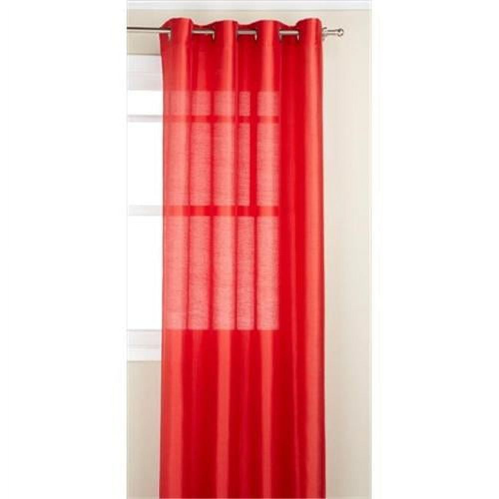 Editex 627V6307 63 in. Elaine Faux Silk Panel with Grommets in Red ...