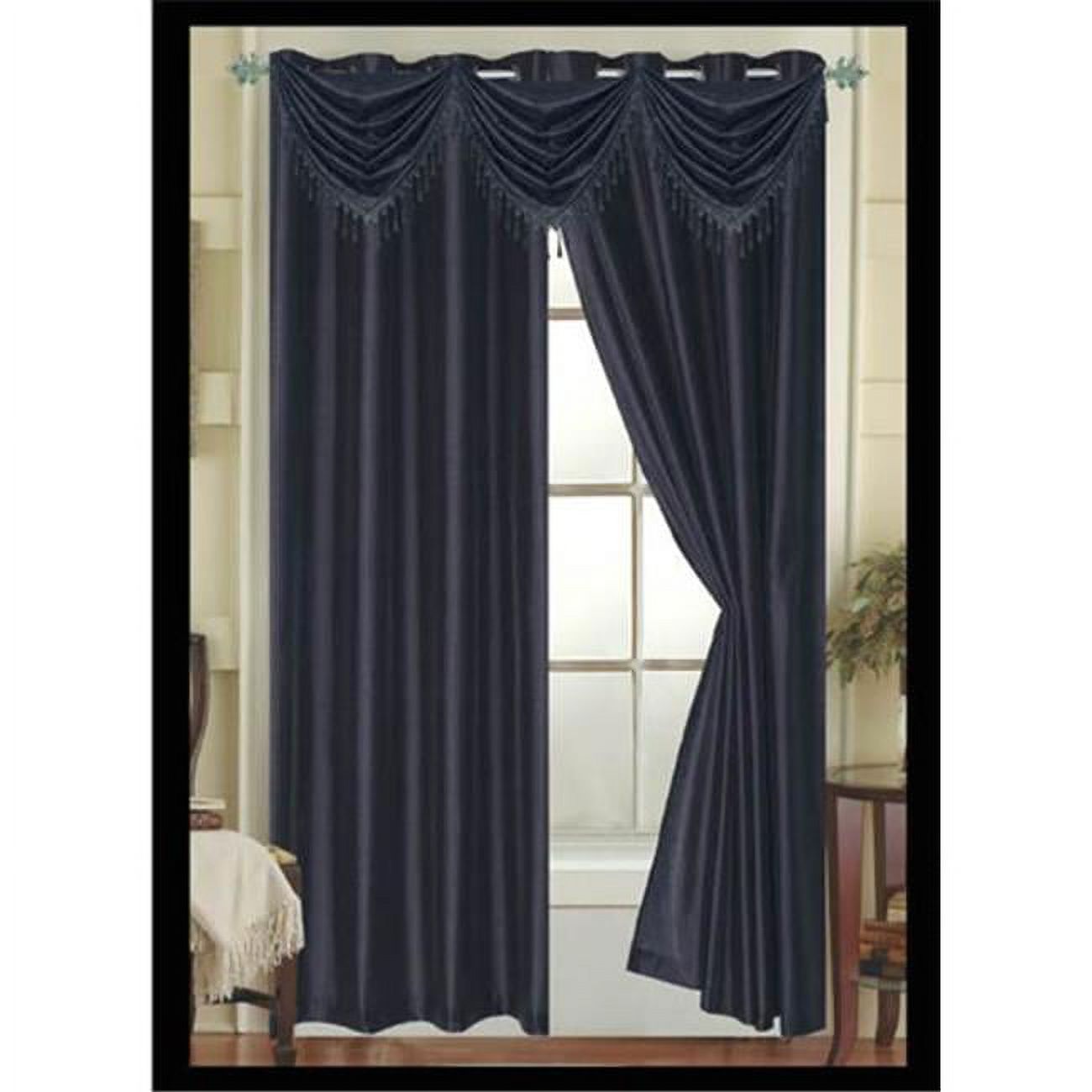 Editex 627VALG3710 Elaine Waterfall Faux Silk Valance Elaine with 2 ...