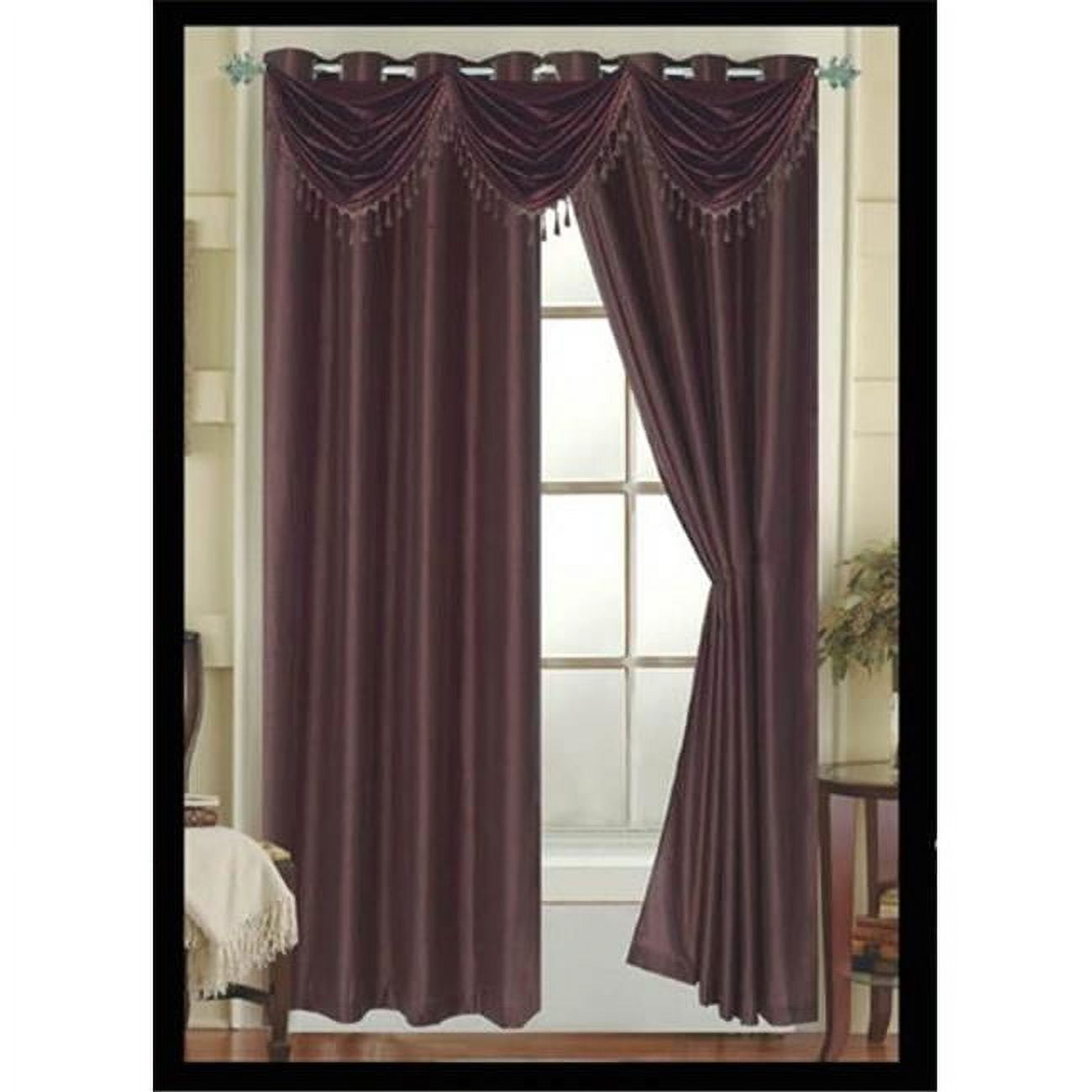 Editex 627VALG3722 Elaine Waterfall Faux Silk Valance Elaine with 2 ...