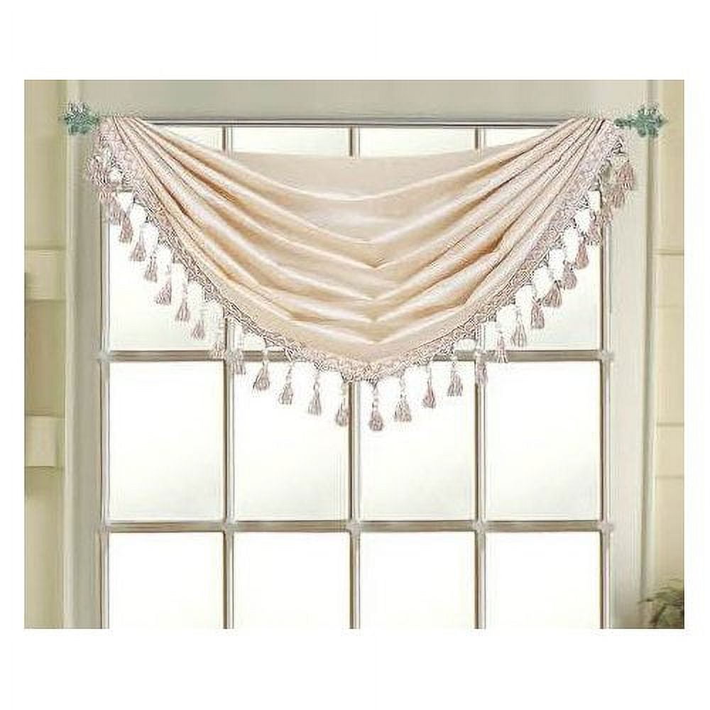 Editex Home Textiles Elaine Grommets Waterfall Valance, 36 by 37-Inch ...