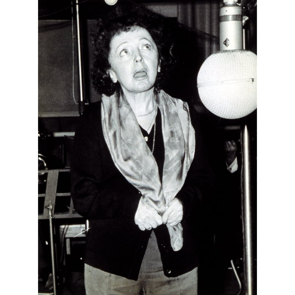 Edith Piaf Recording In Paris History Poster Print - Walmart.com