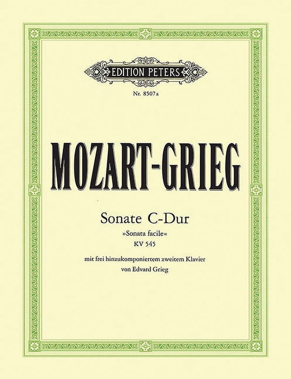 Edition Peters Piano Sonata in C K545 Sonata Facile with 2nd Piano Part ...