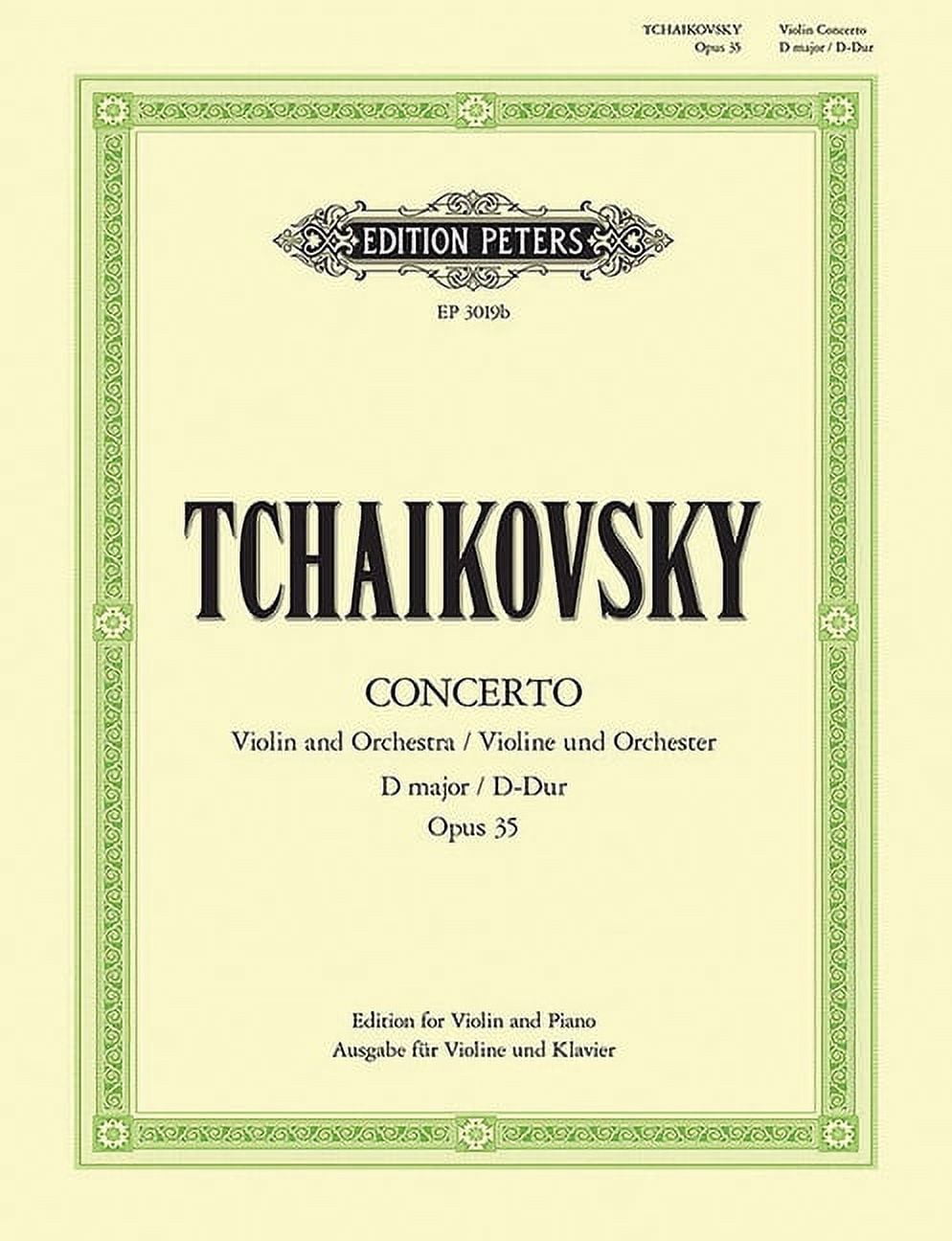 Edition Peters Violin Concerto in D Op. 35 (Edition for Violin and ...